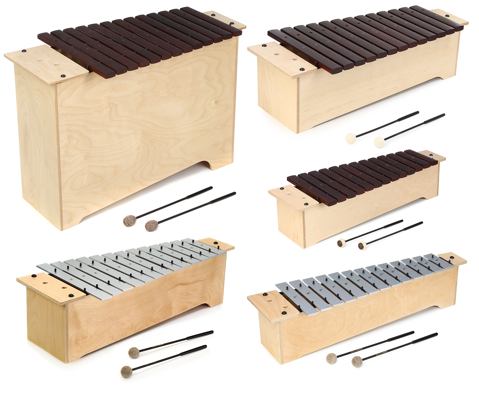 Sonor Orff Orff Global Beat 5 Piece Bundle - Sucupira & Aluminum Alloy ...