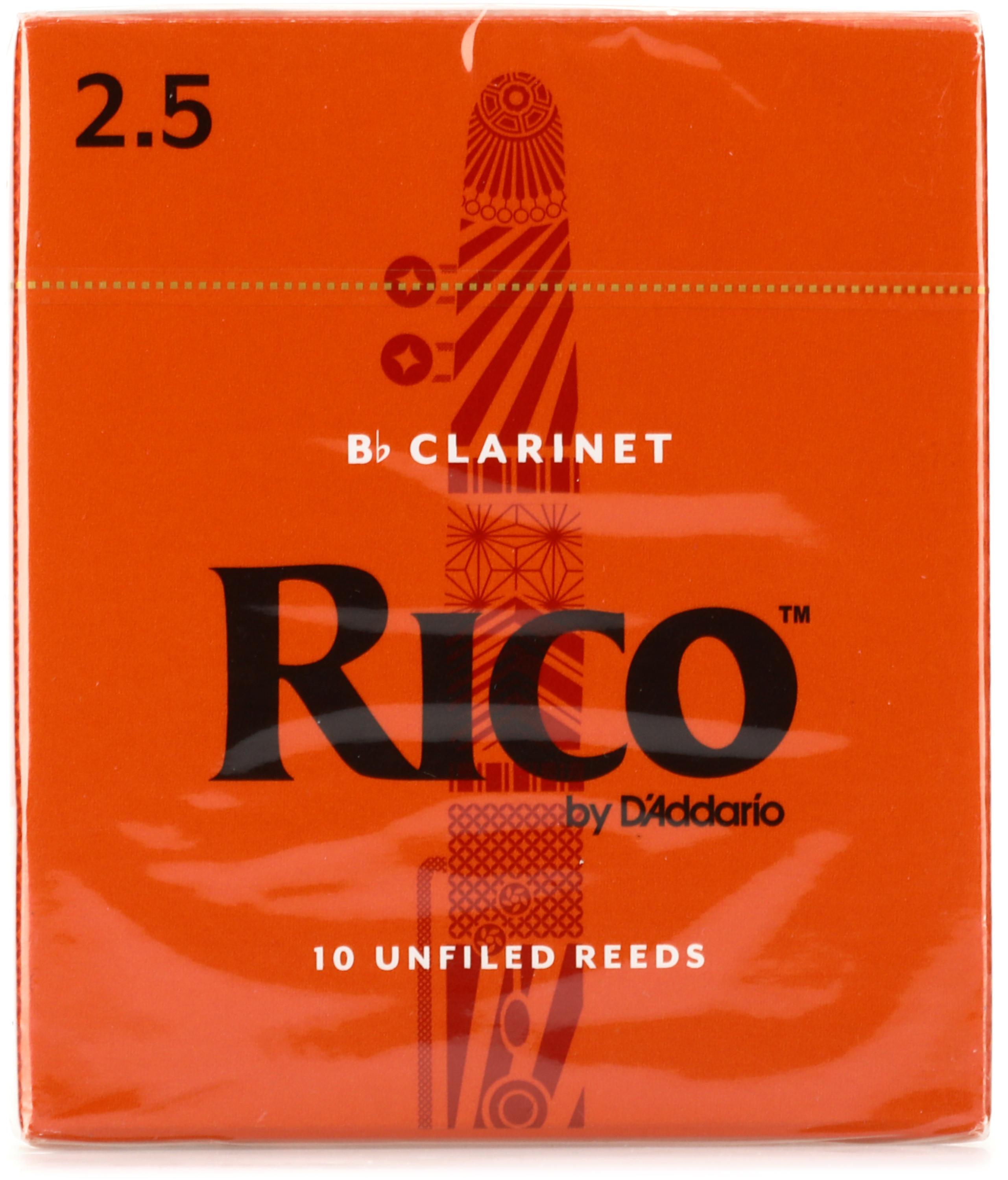 D'Addario Rico Bb Clarinet Reeds - 2.5 (10-pack) | Sweetwater