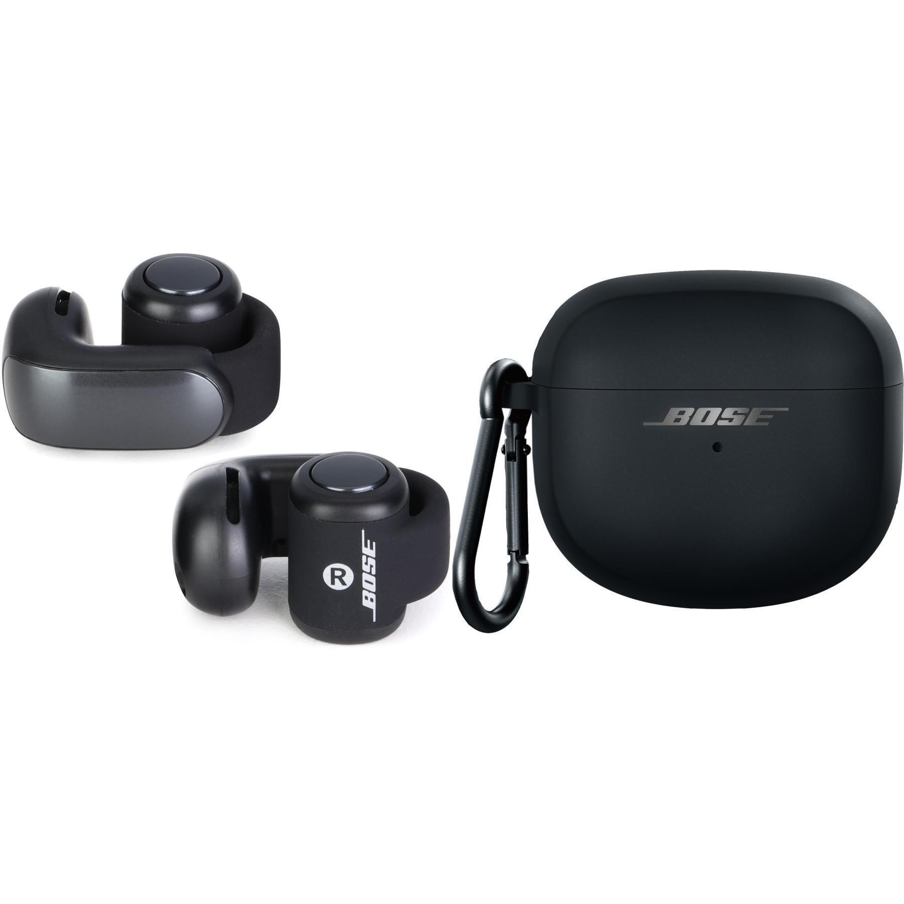 Bose Ultra Open Earbuds with Charging Case Cover - Black | Sweetwater