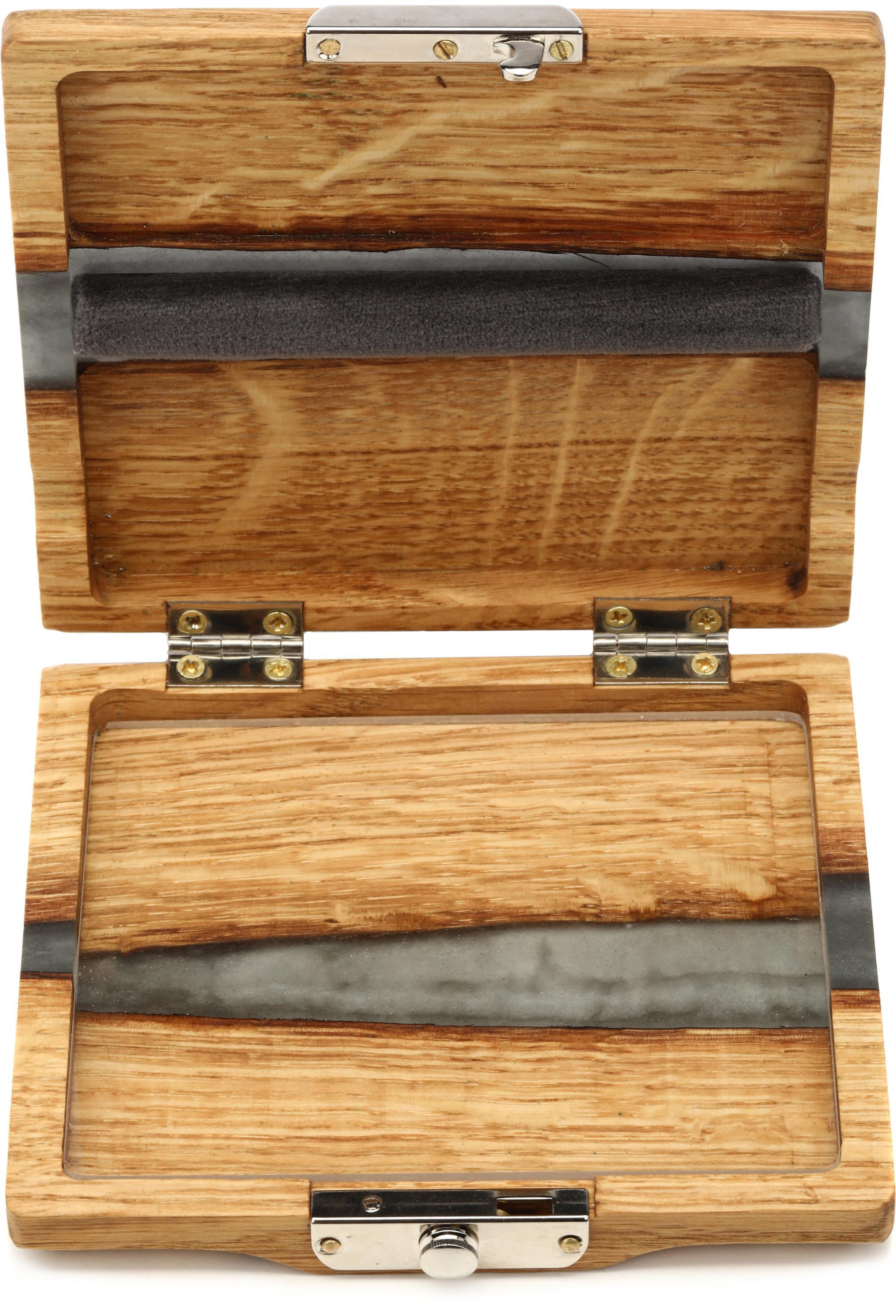 Reediano Tenor Saxophone and Bass Clarinet Reed Case - Oak with Gray ...