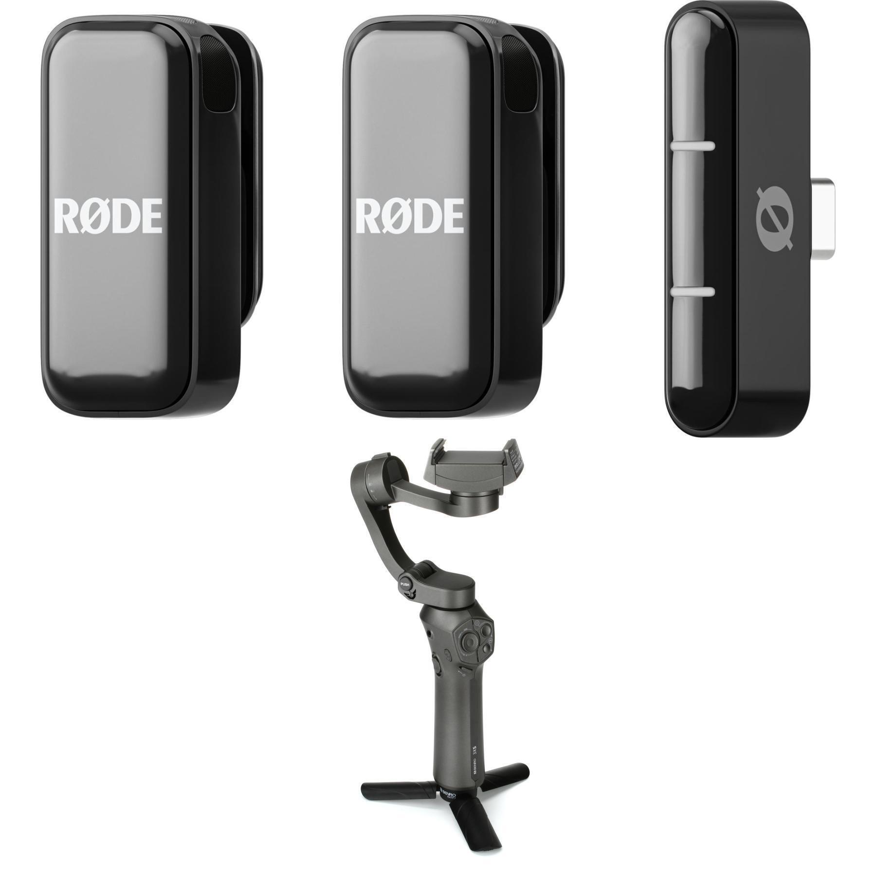 Rode Wireless Micro Microphone Kit with Benro 3XS Smartphone Gimbal ...