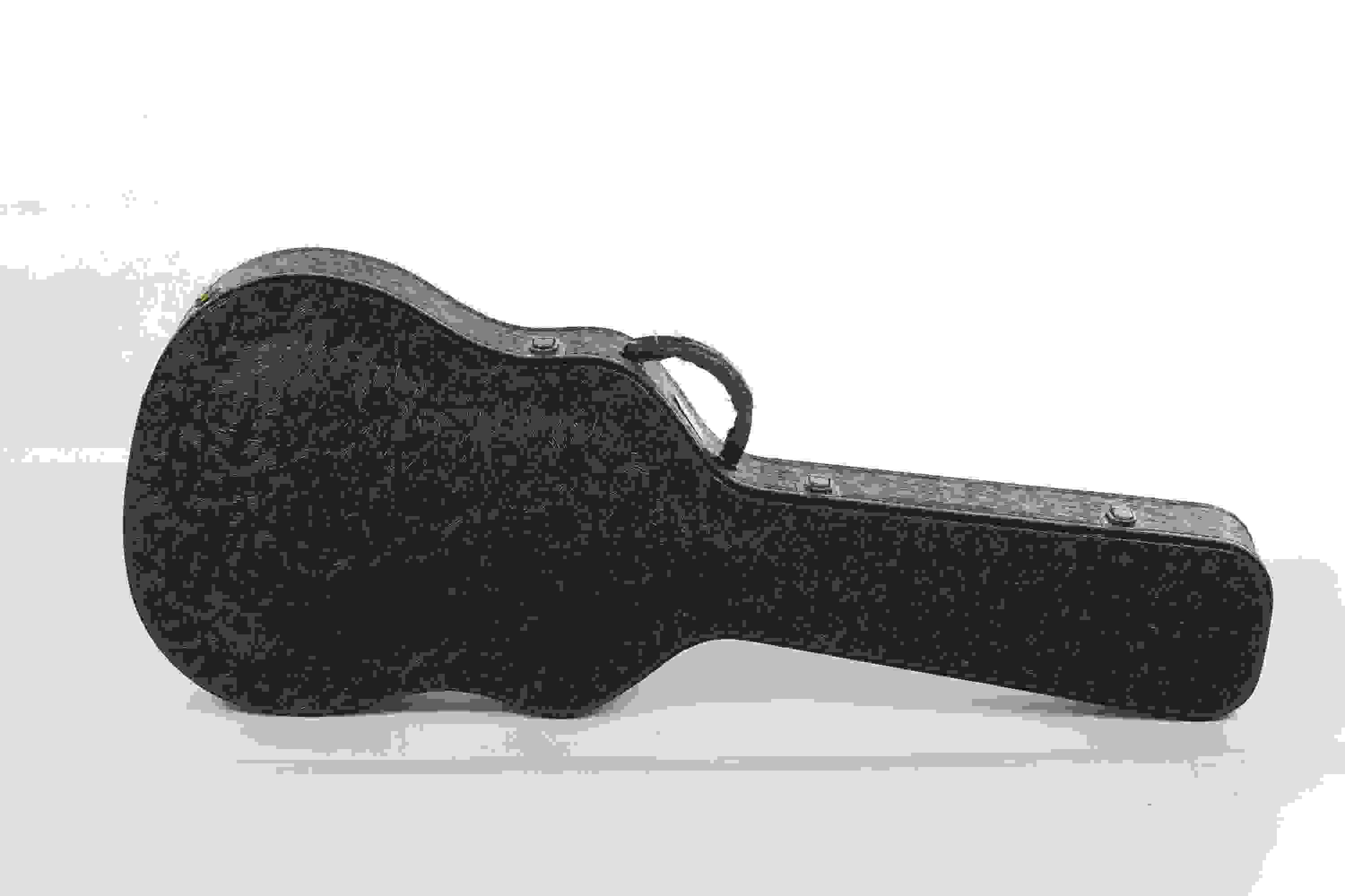 Luna Tooled Leather Dreadnought/Concert Hard Case - Black/Black ...