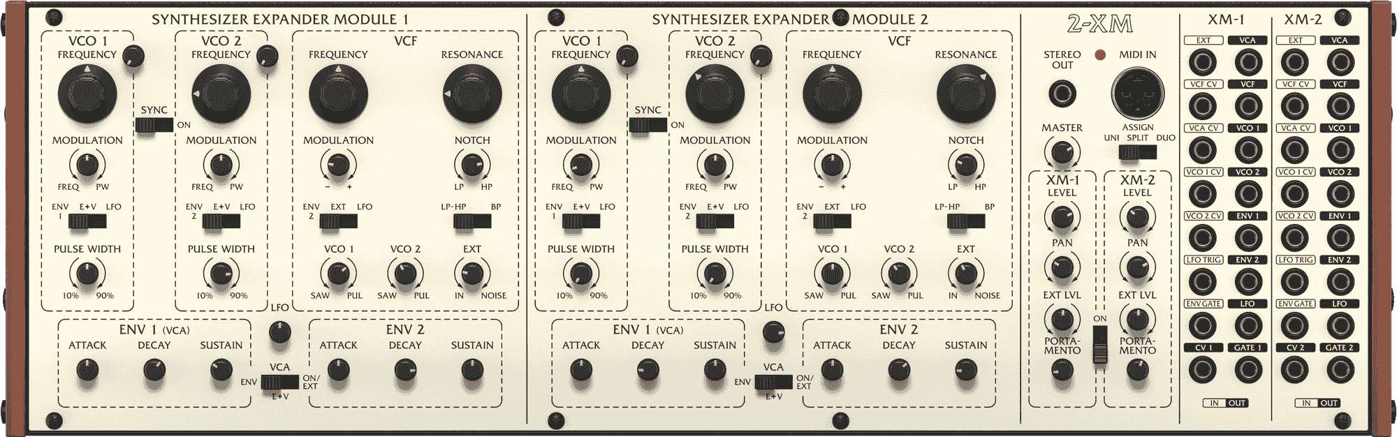 Behringer 2-XM Duophonic Analog Synthesizer Expander Module | Sweetwater