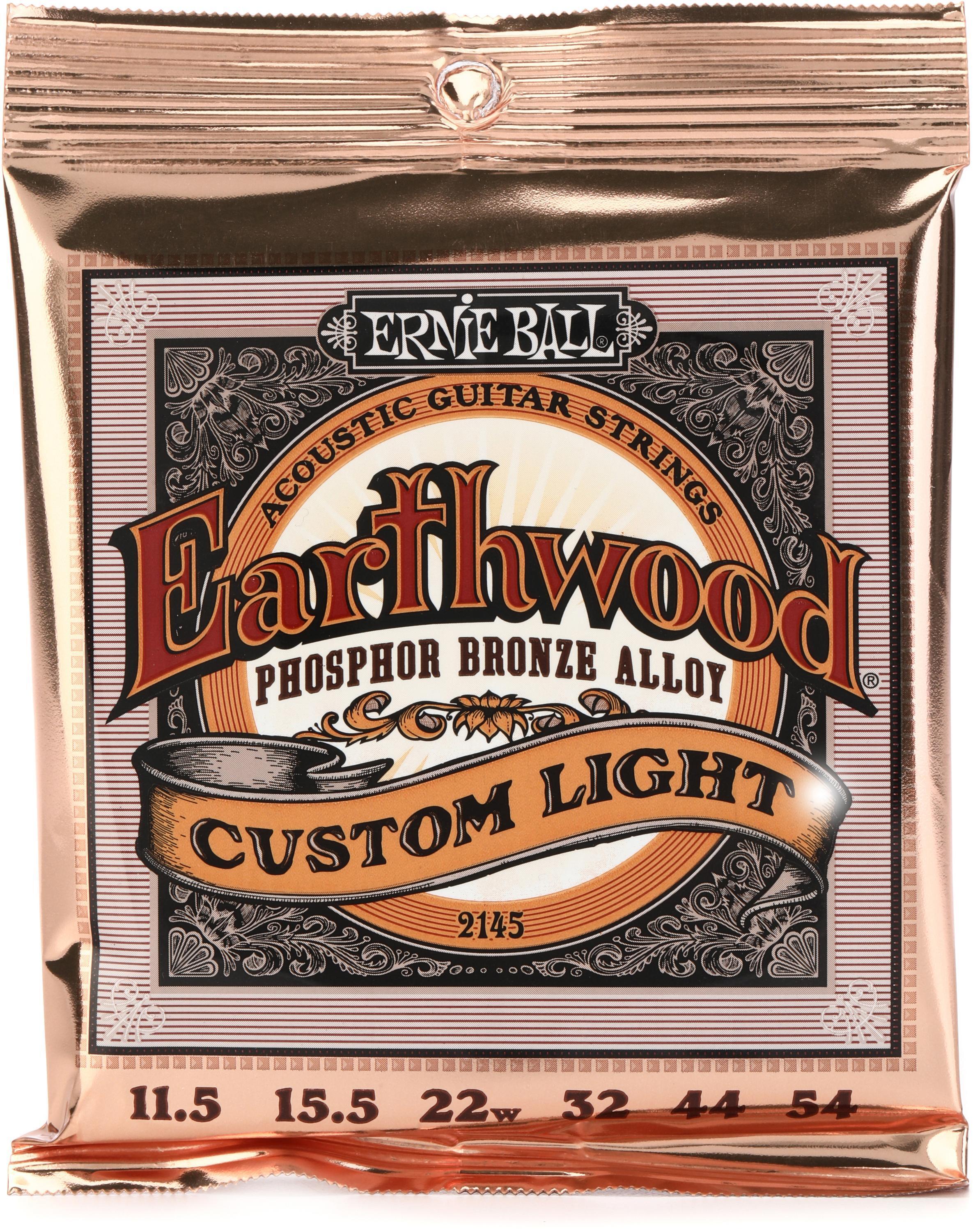 Ernie Ball Earthwood Phosphor Bronze Acoustic Guitar Strings - .0115 ...