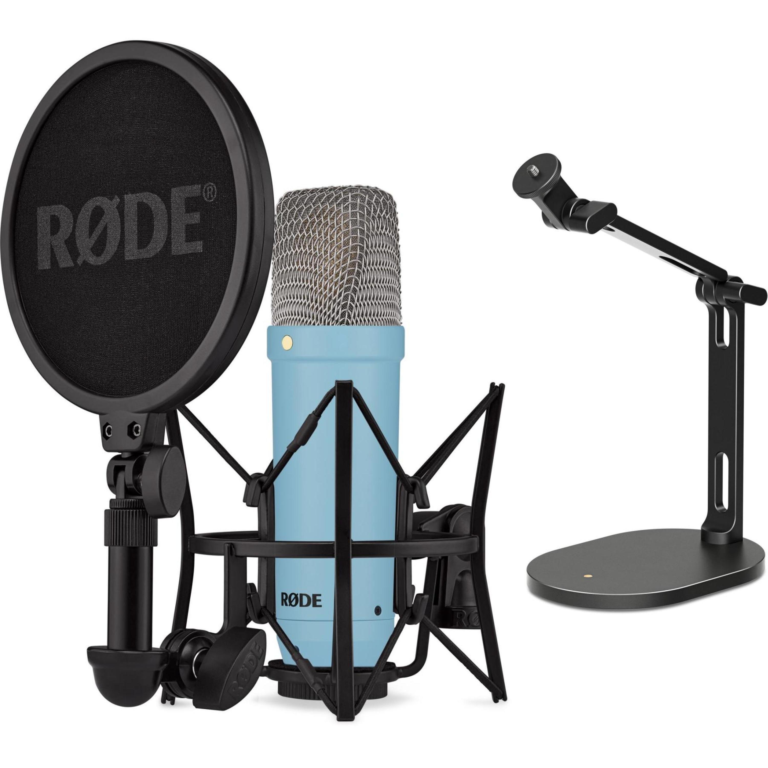 Rode NT1 Signature Series Condenser Microphone with Desk Stand - Blue ...