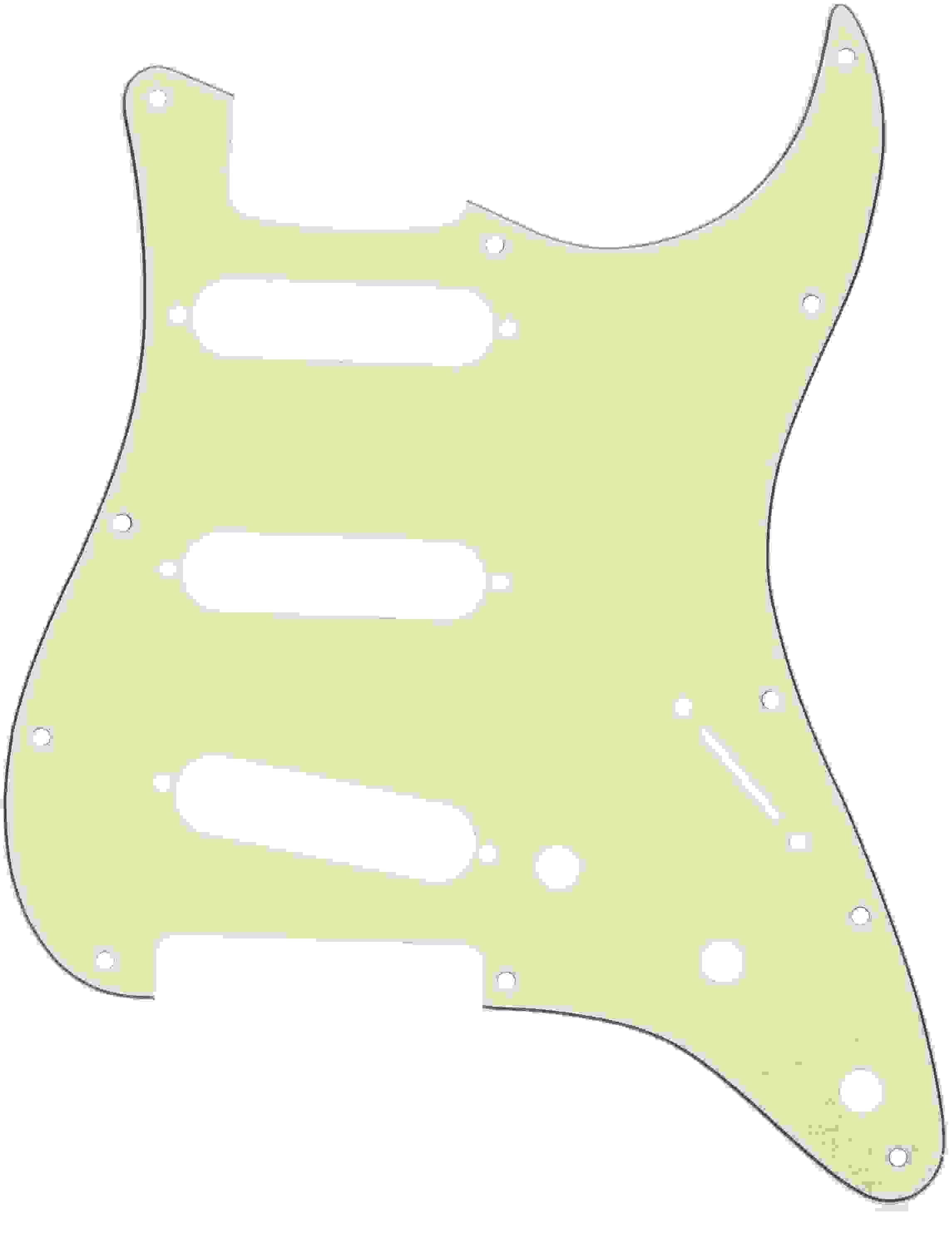 Fender 11-hole Modern-style Stratocaster S/S/S Pickguard - Mint Green ...
