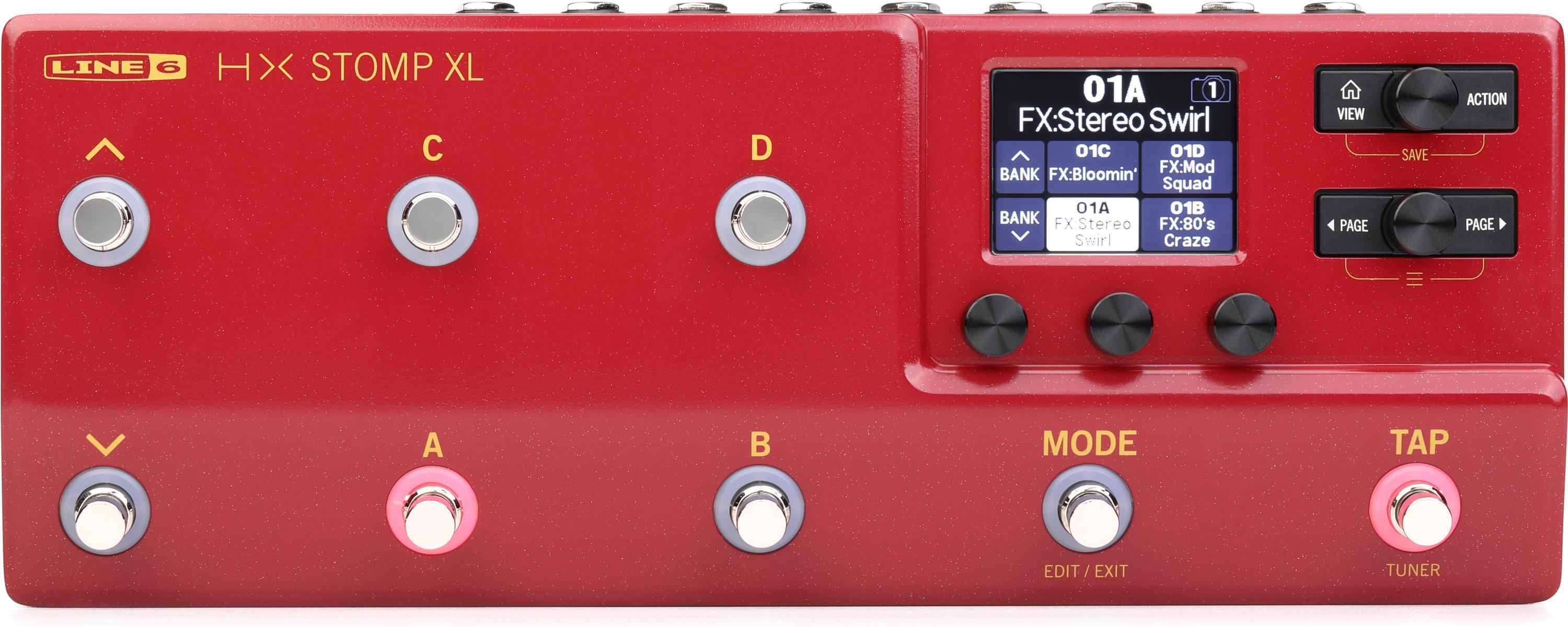 Line 6 HX Stomp XL Guitar Multi-effects Floor Processor - Burgundy ...