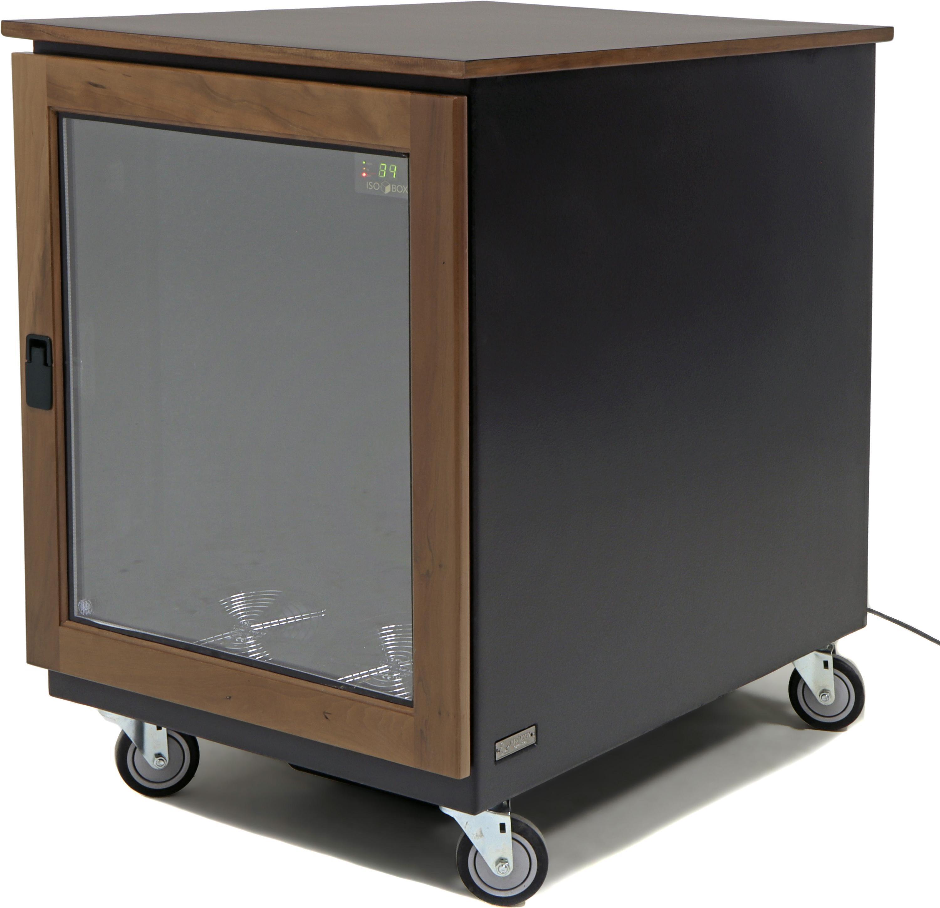 Argosy IsoBox PRO 12RU Rack - Textured Black with Walnut Trim, Right ...