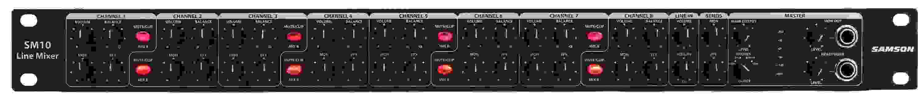 Samson SM10 10-channel Stereo Line Mixer | Sweetwater