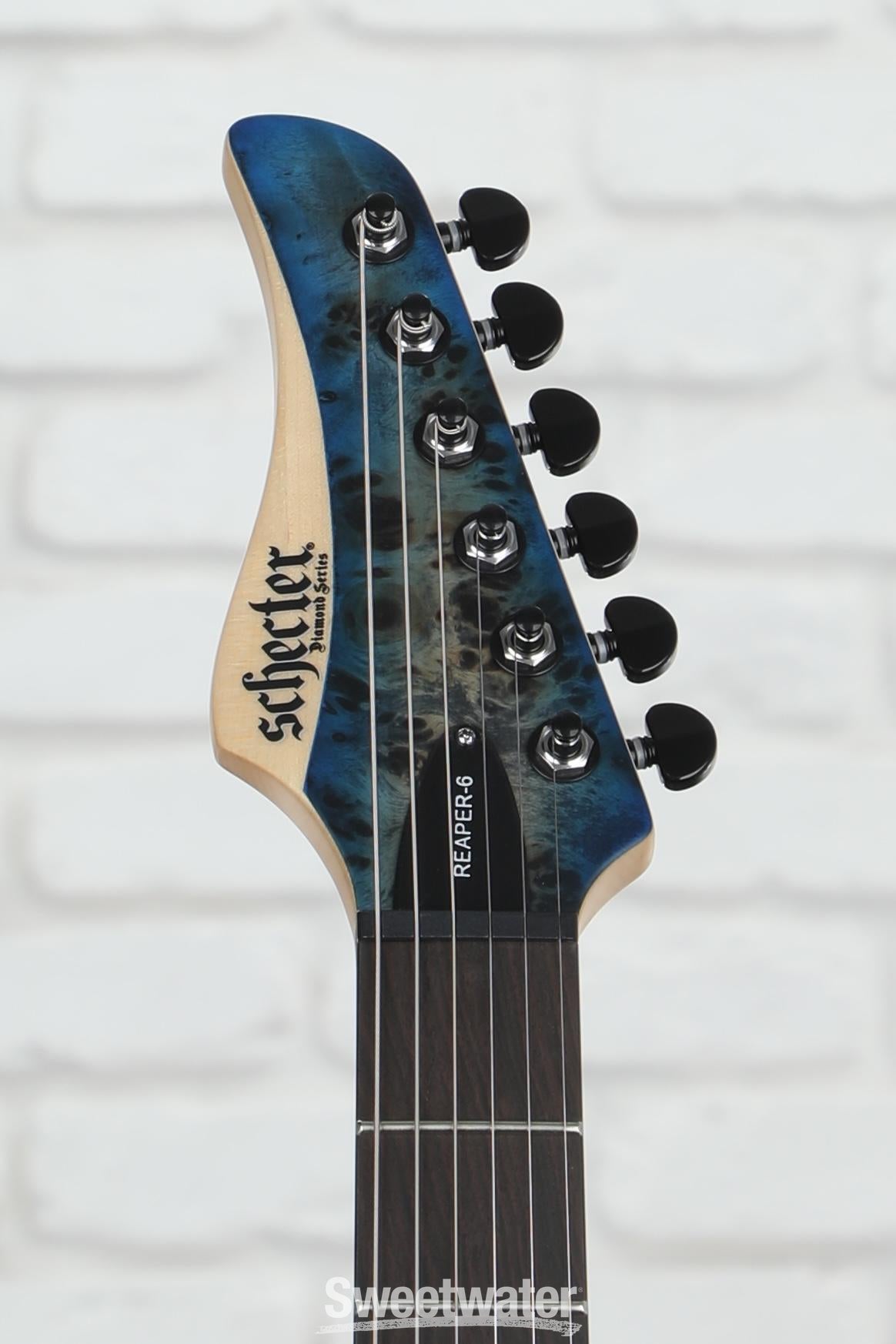 Schecter Reaper-6 Electric Guitar - Satin Sky Burst | Sweetwater