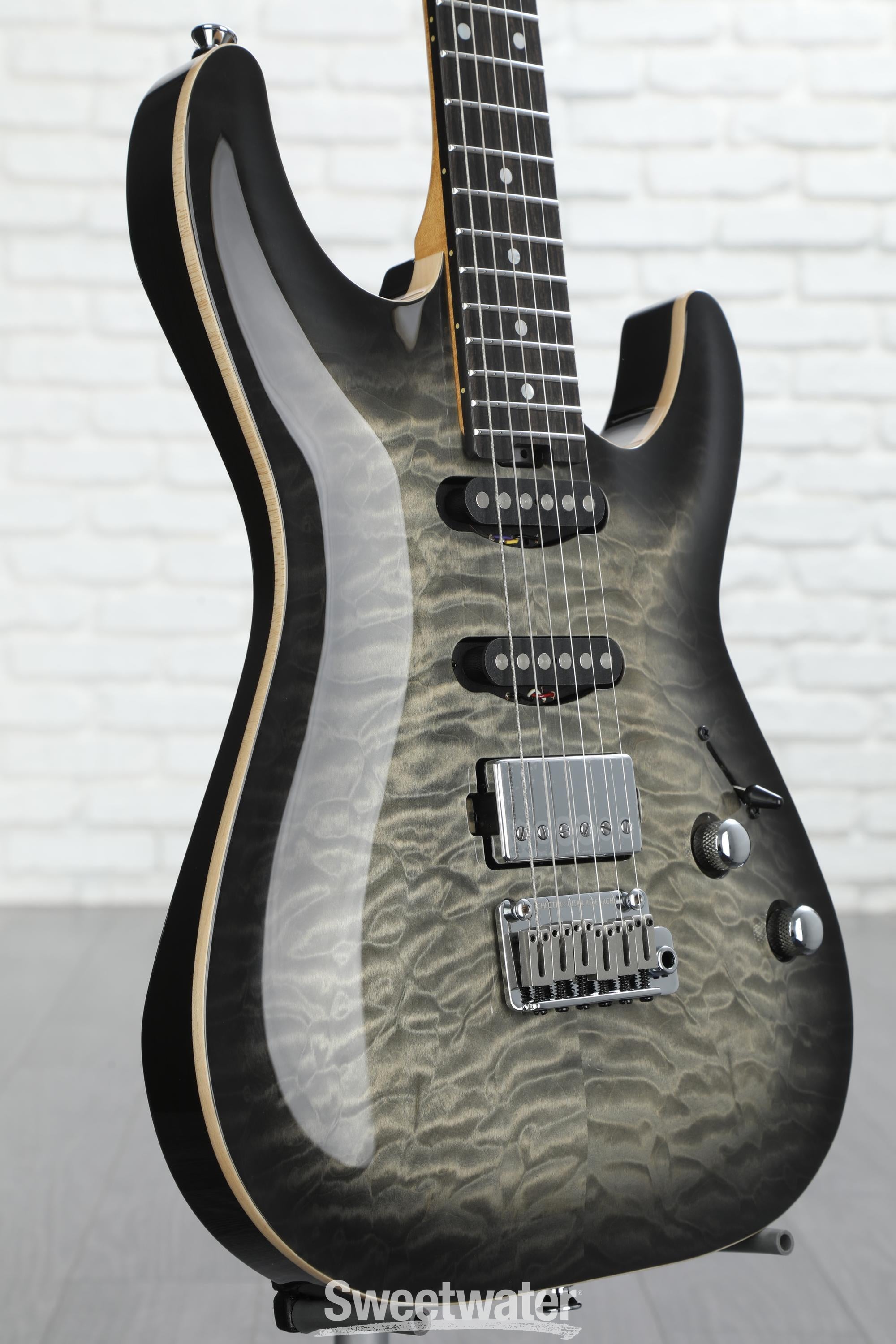 Schecter California Classic Solidbody Electric Guitar - Charcoal Burst ...