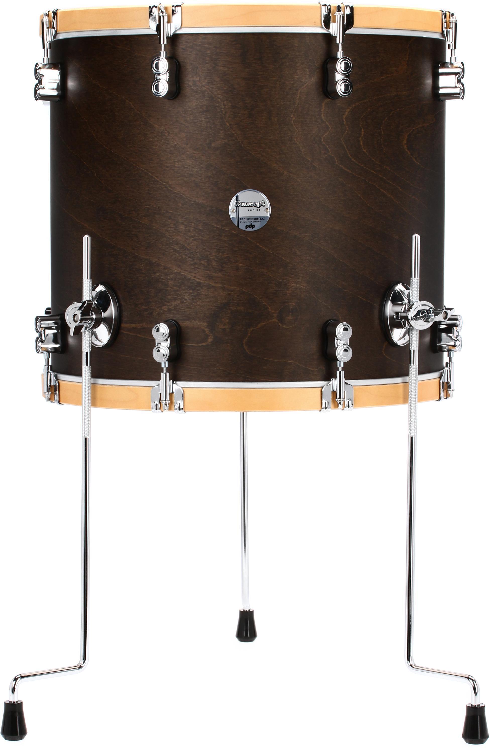 PDP Concept Maple Classic Floor Tom - 16 inches x 18 inches, Walnut ...