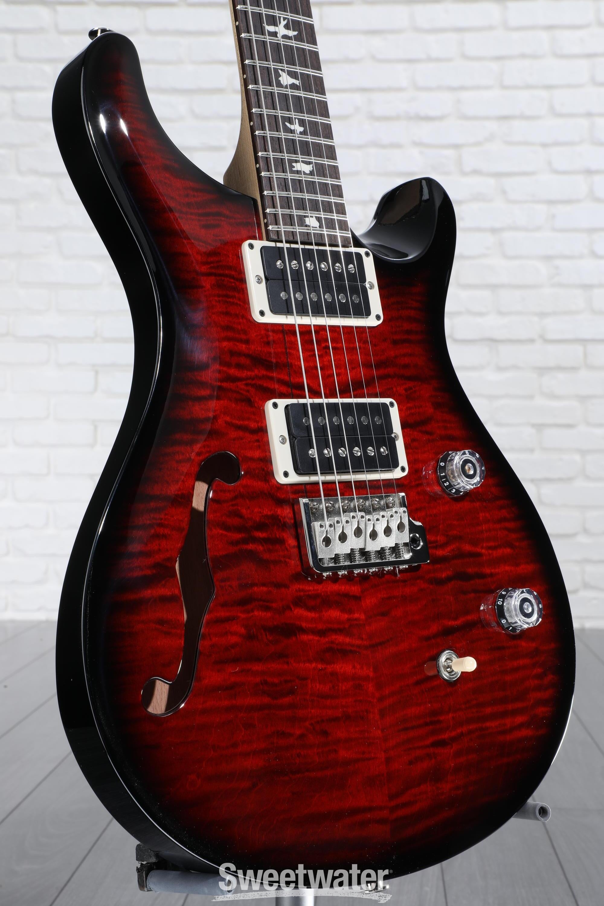 PRS CE 24 Semi-Hollow Electric Guitar - Fire Red Smokeburst | Sweetwater