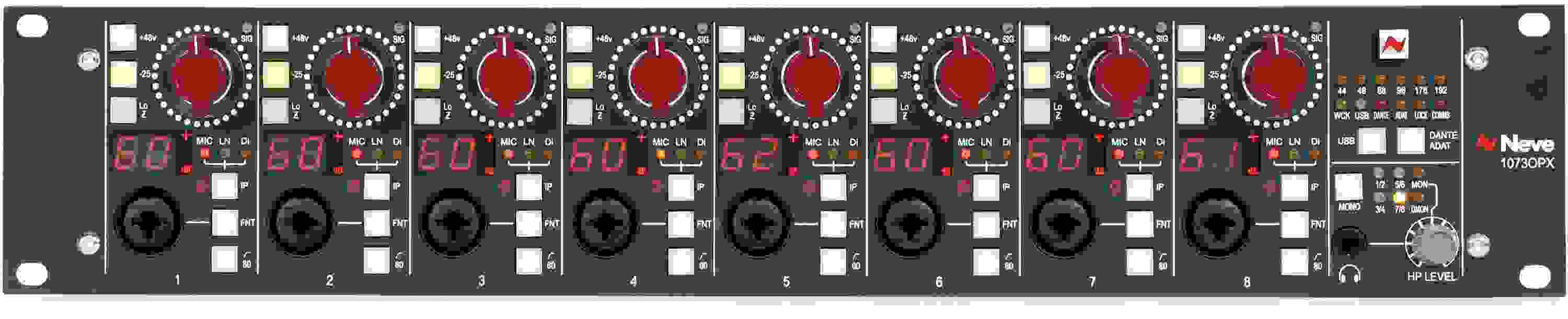 Neve 1073OPX 8-channel Microphone Preamp with Remote Control and USB ...