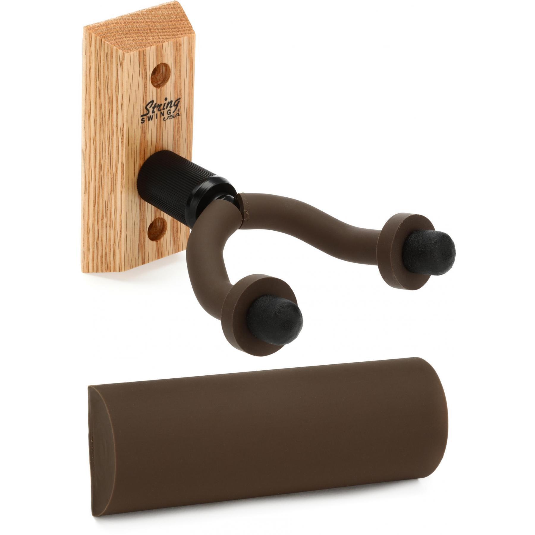 String Swing CC01 Wall Mount Guitar Hanger and Wall Bumper - Oak ...