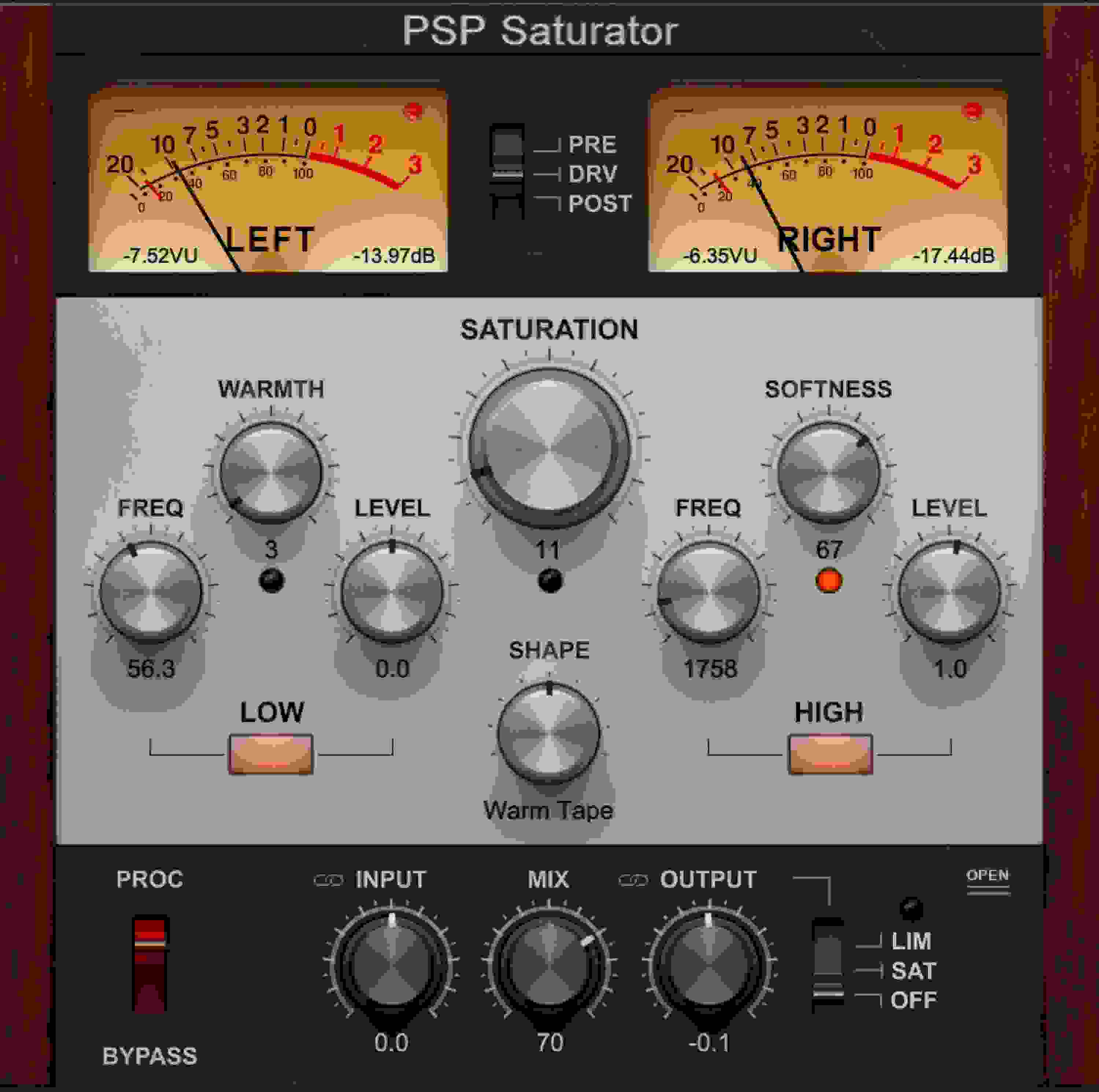 PSP Audioware Saturator Plug-in | Sweetwater