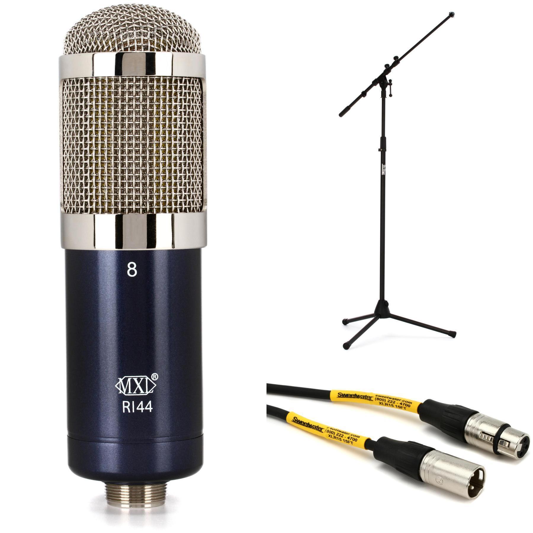 MXL R144 Ribbon Microphone Bundle with Stand and Cable | Sweetwater