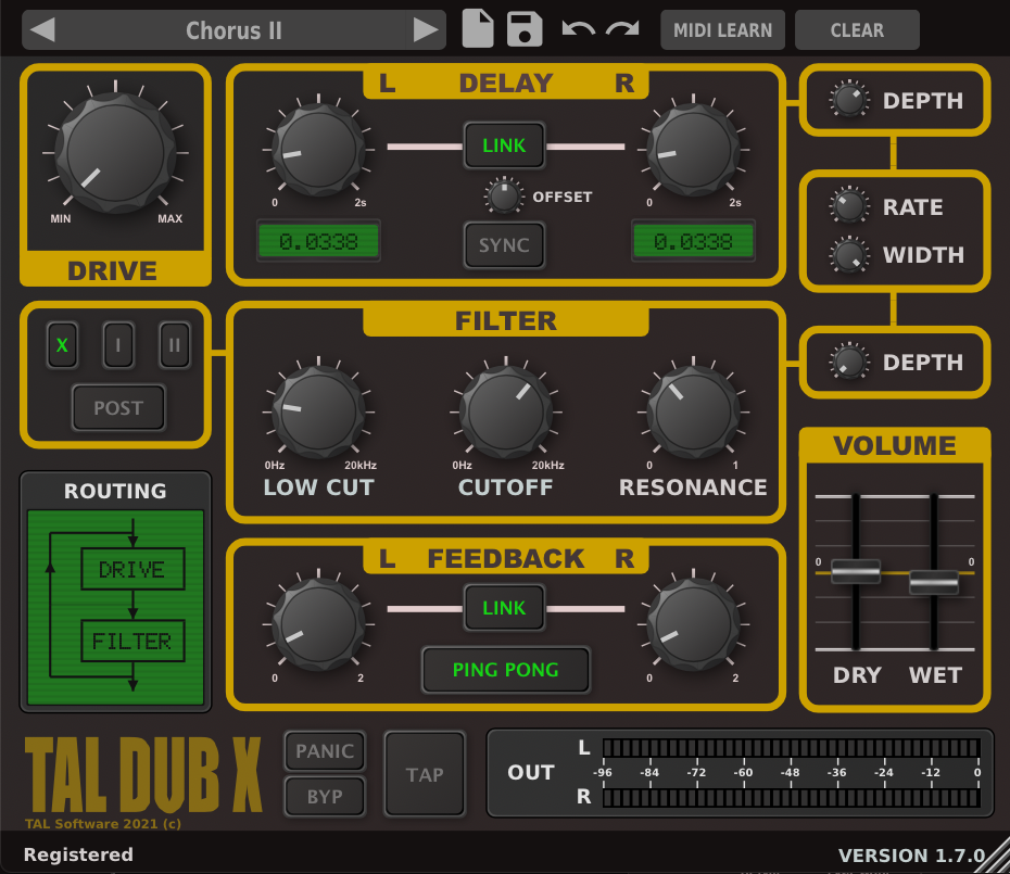 TAL Software TAL-Dub-X Delay Plug-in | Sweetwater