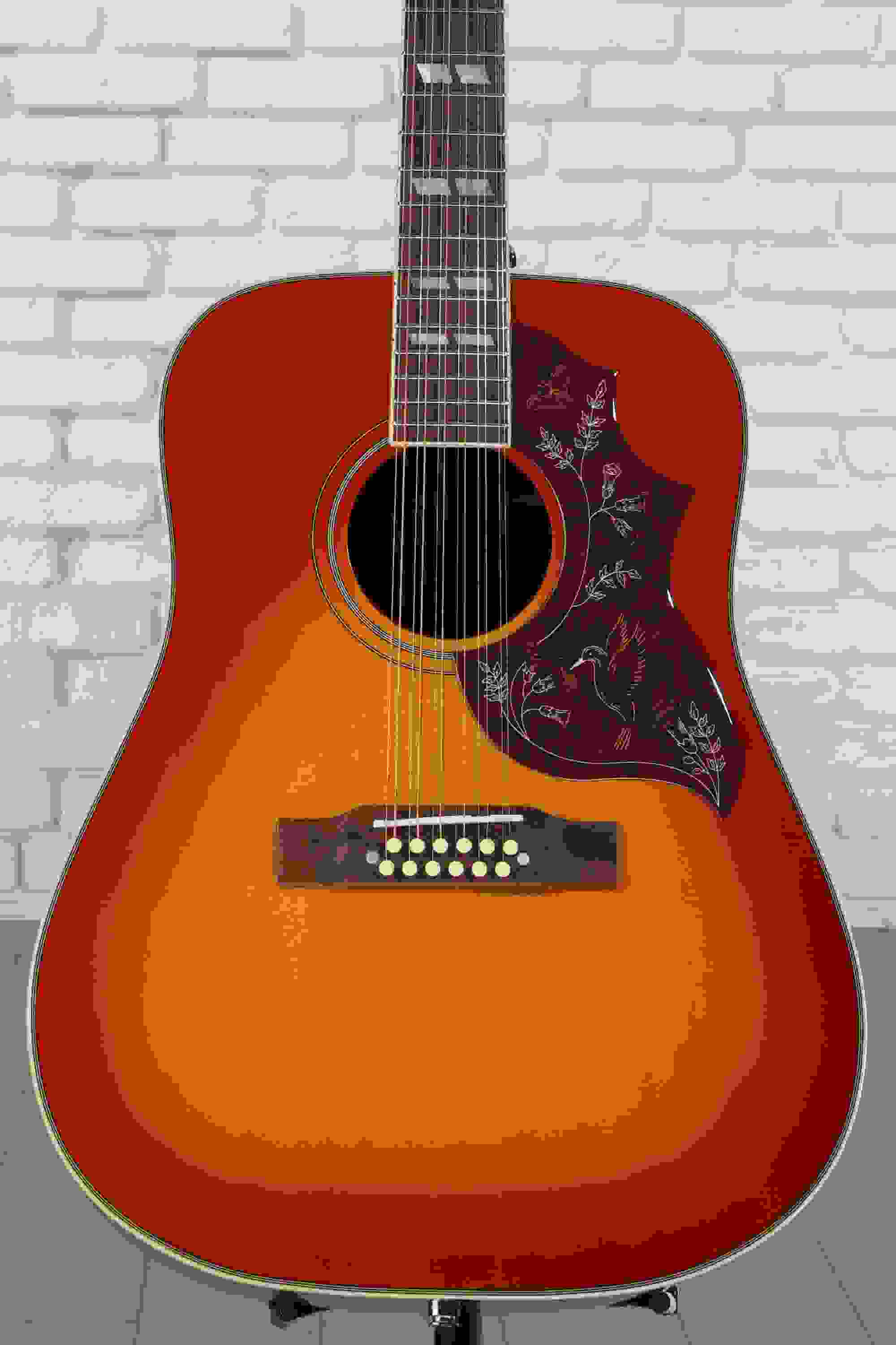 Epiphone Hummingbird 12-string Acoustic-electric Guitar - Aged Cherry ...