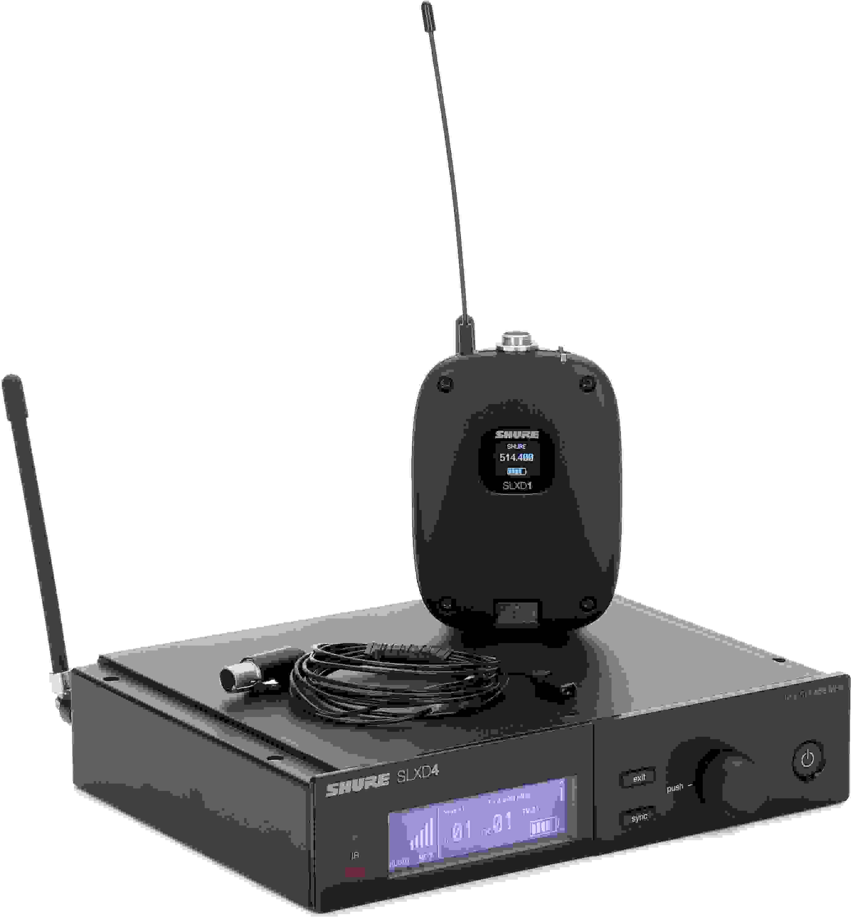 Shure SLXD14/UL4B Wireless Lavalier Microphone System - H55 Band | Sweetwater