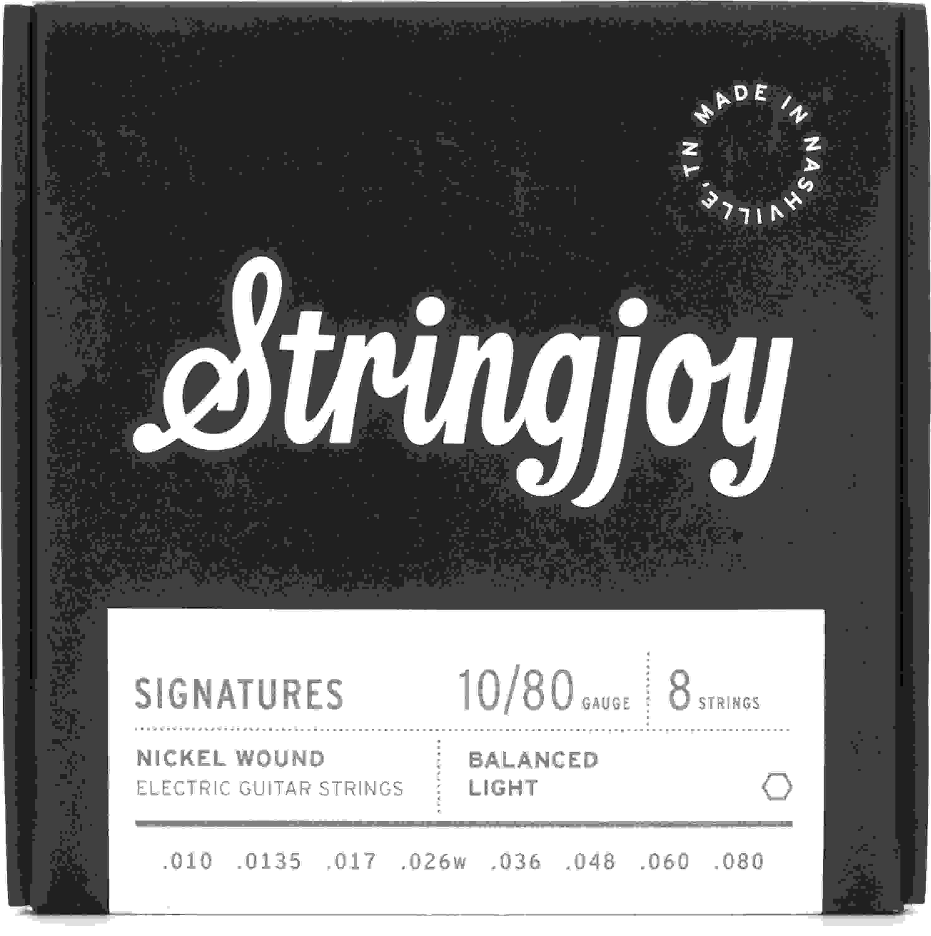 Stringjoy Signatures Nickel-wound 8-string Balanced Electric Guitar ...