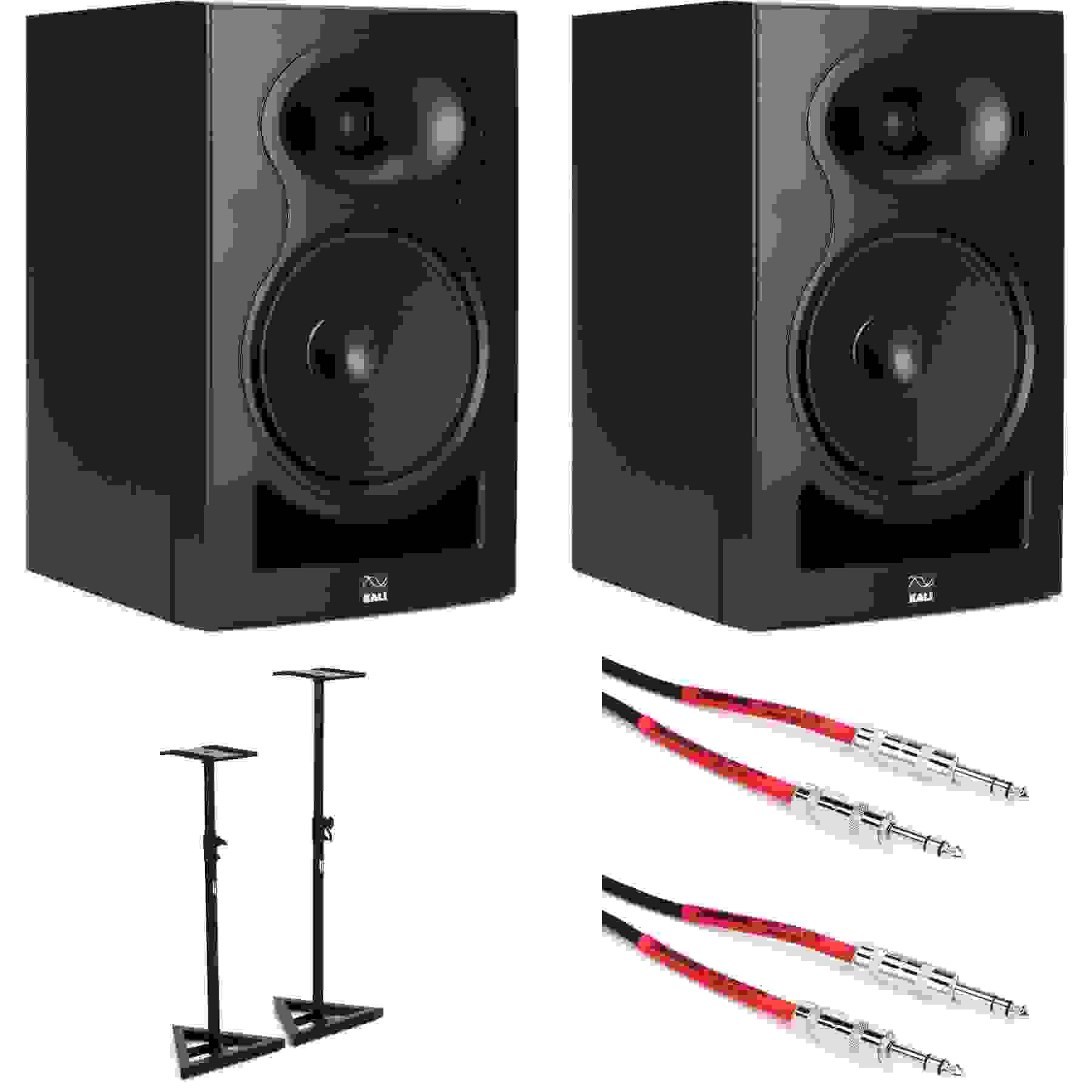 Kali Audio LP-8 V2 8-inch Powered Studio Monitor Pair with Stands and ...