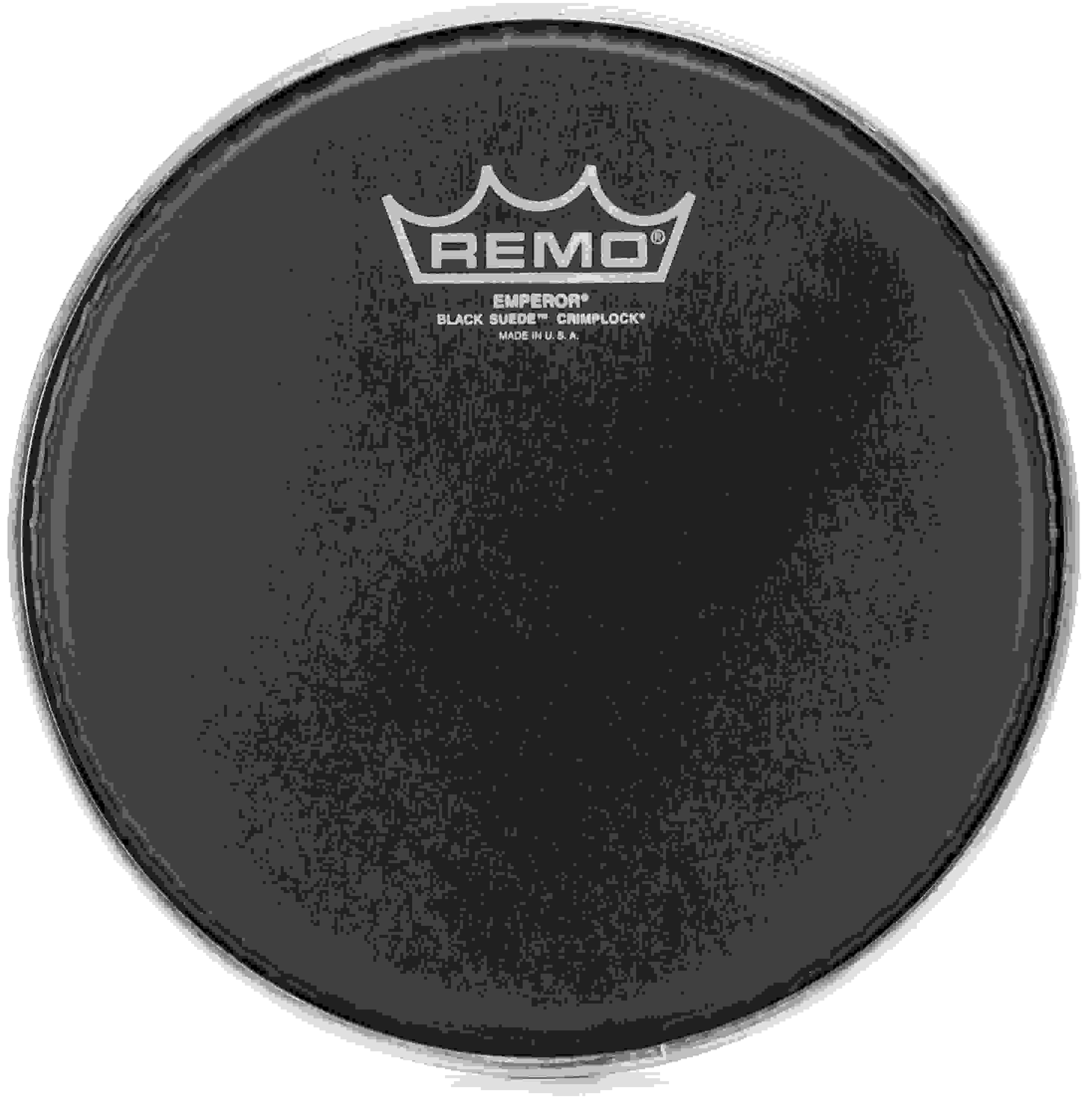 Remo Emperor Black Suede Crimplock Marching Tenor Drumhead - 8 inches ...