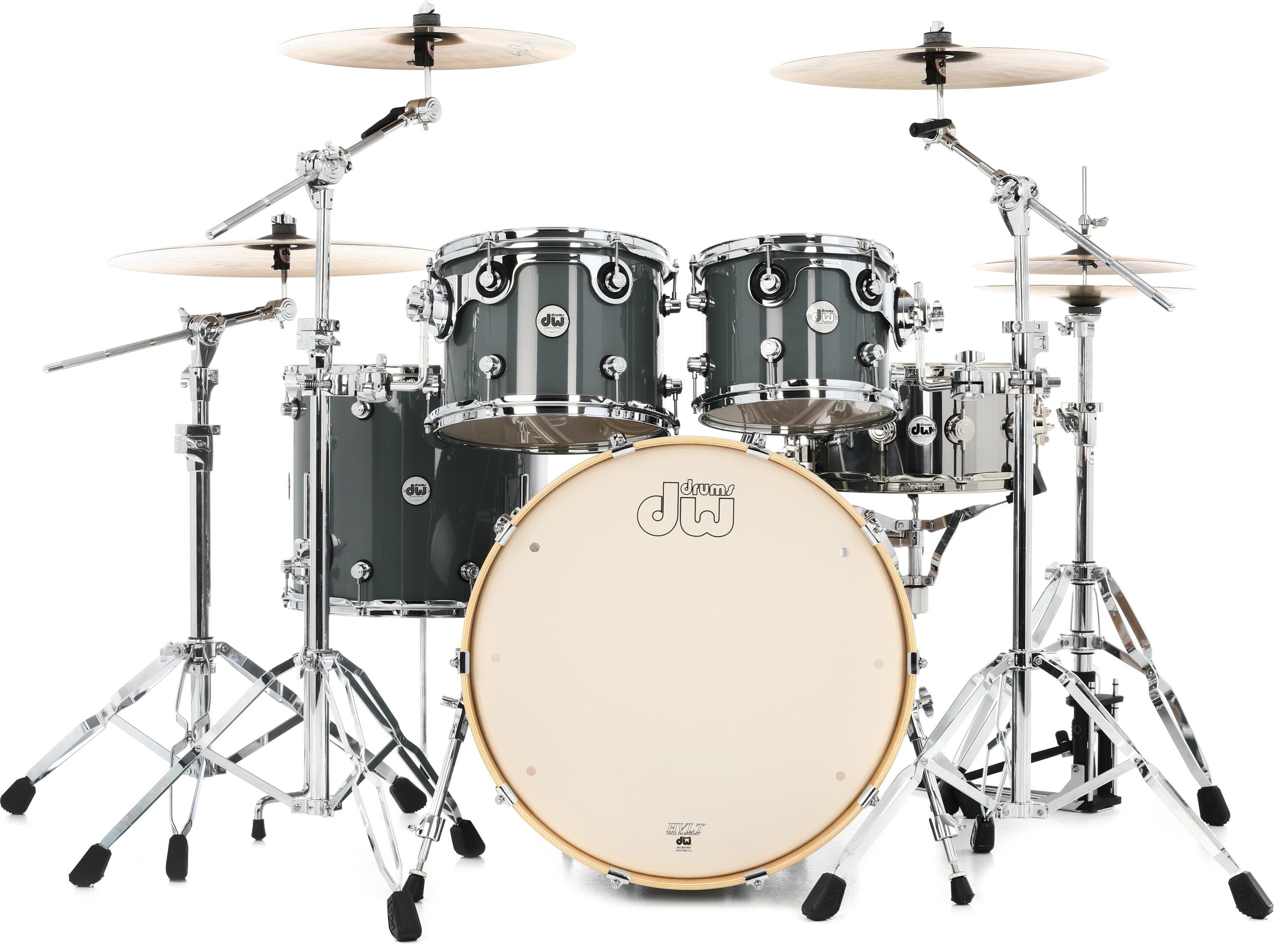DW Design Series 4-piece Shell Pack - Steel Grey | Sweetwater