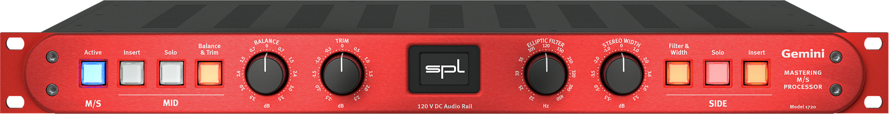 SPL Gemini Mastering M/S Processor - Red | Sweetwater SPL Gemini Mastering M/S Processor - Red | Sweetwater