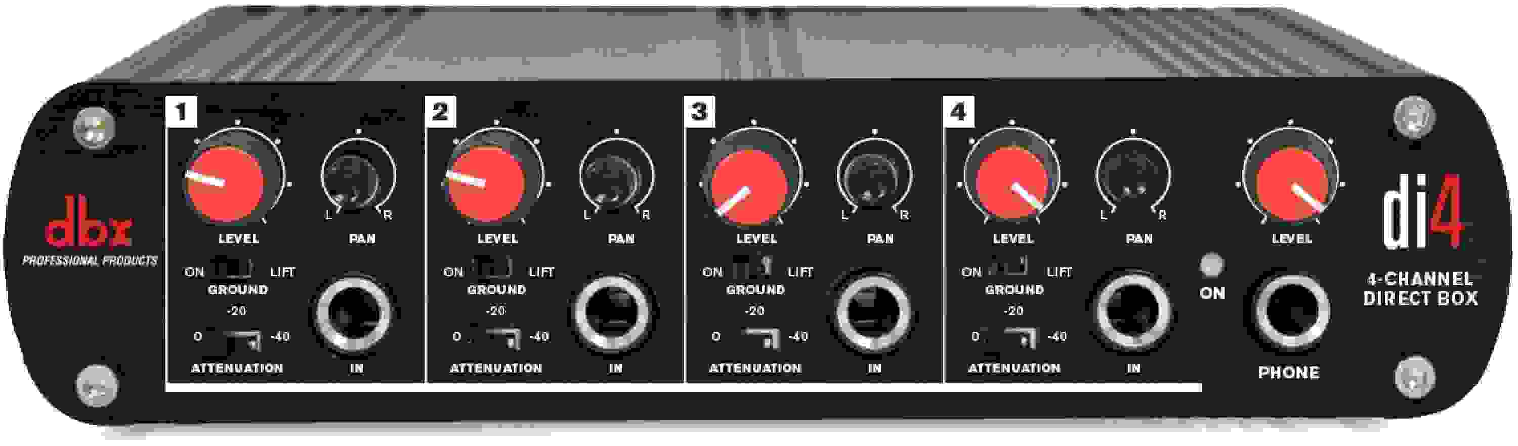 dbx Di4 4-channel Active Direct Box with Line Mixer | Sweetwater