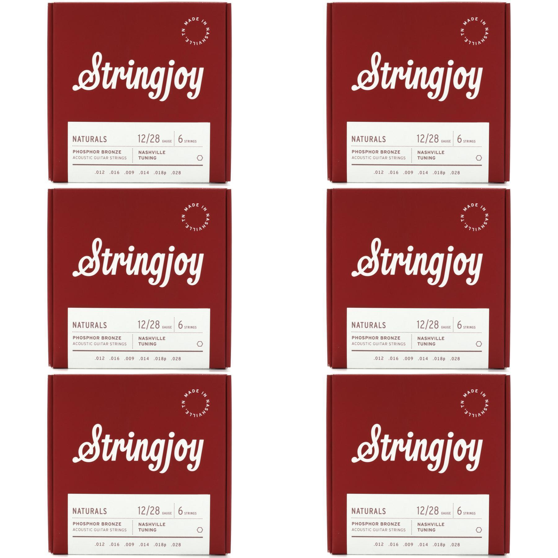 Stringjoy Naturals Phosphor Bronze Nashville Tuning Acoustic Guitar ...