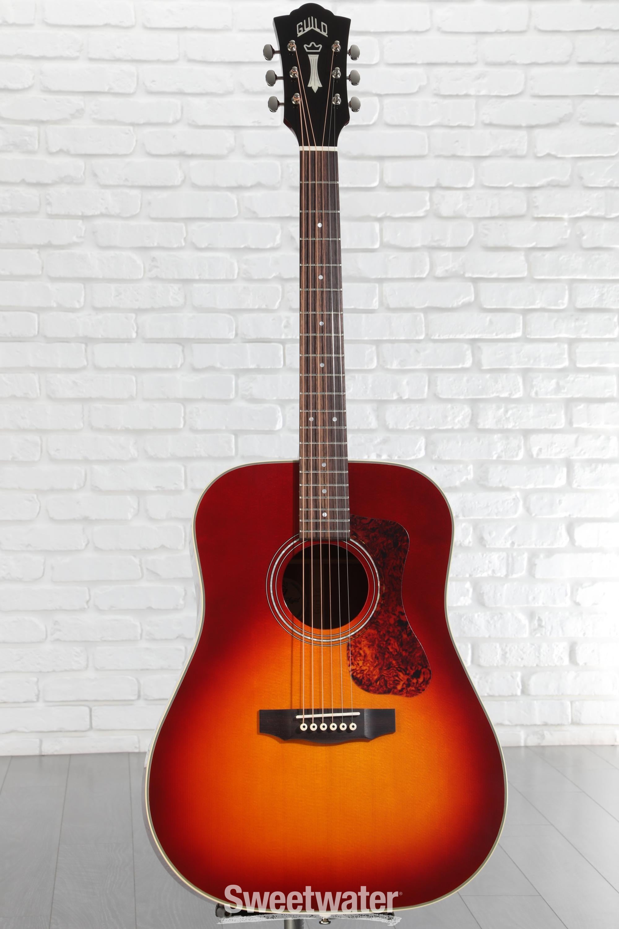 Guild D-140 Dreadnought Acoustic Guitar - Cherry Burst | Sweetwater