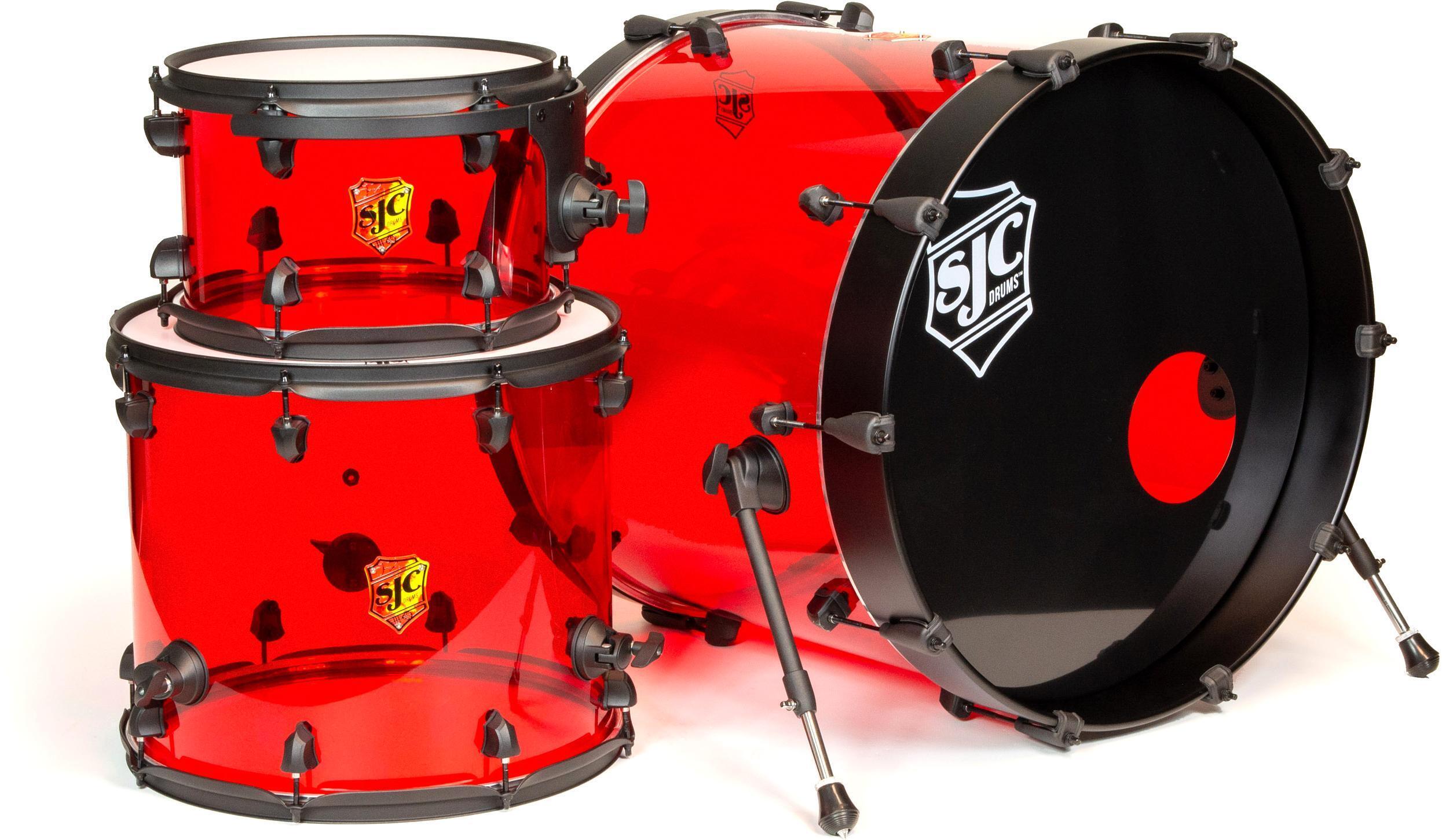 SJC Custom Drums Josh Dun Torch 3-piece Shell Pack - Red | Sweetwater