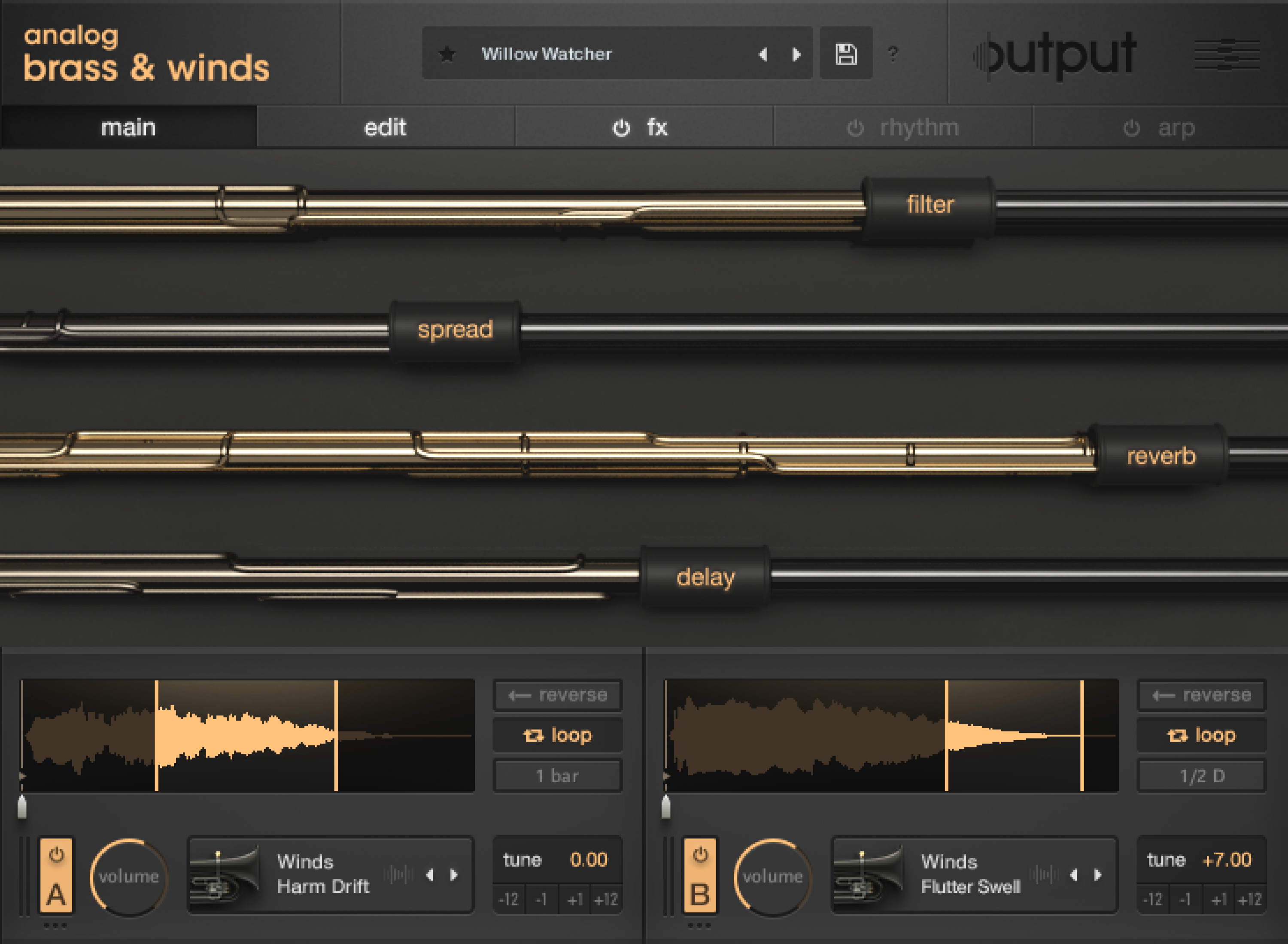 Output Analog Brass & Winds Virtual Instrument | Sweetwater