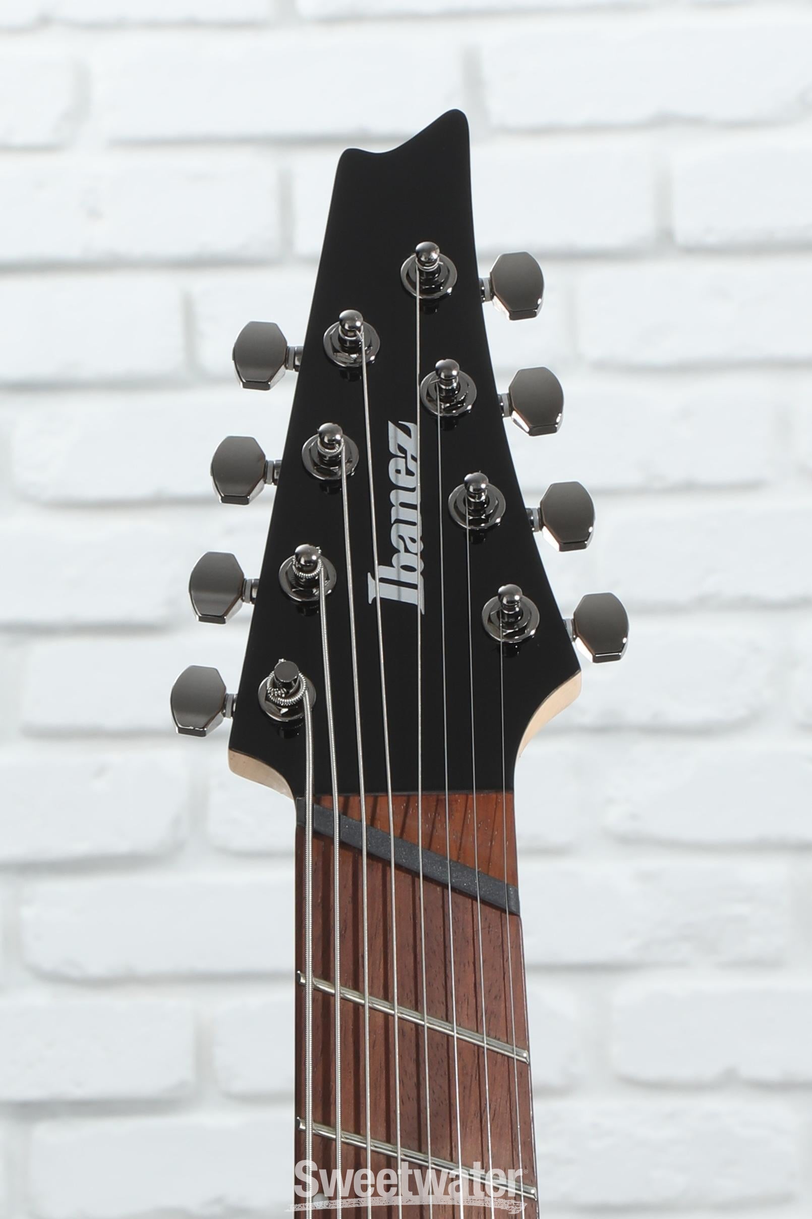 Ibanez RGMS8 Multi-scale 8-string Electric Guitar - Black | Sweetwater