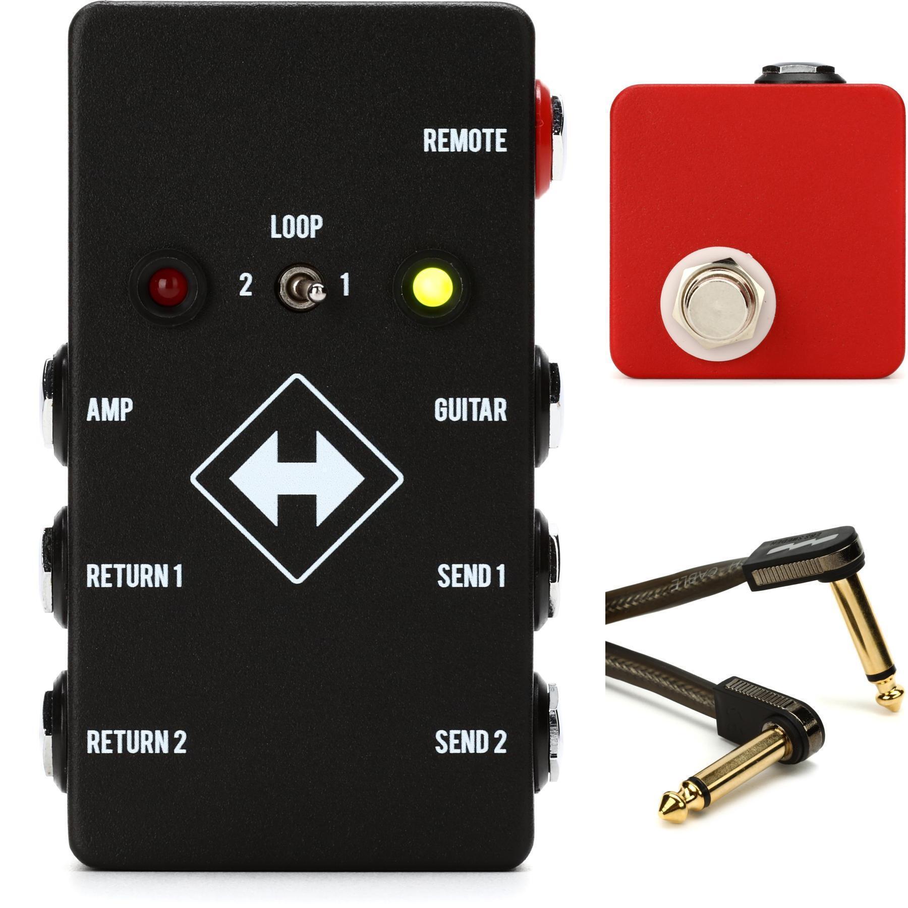 JHS Switchback A/B Effects Loop Switcher with Red Remote | Sweetwater