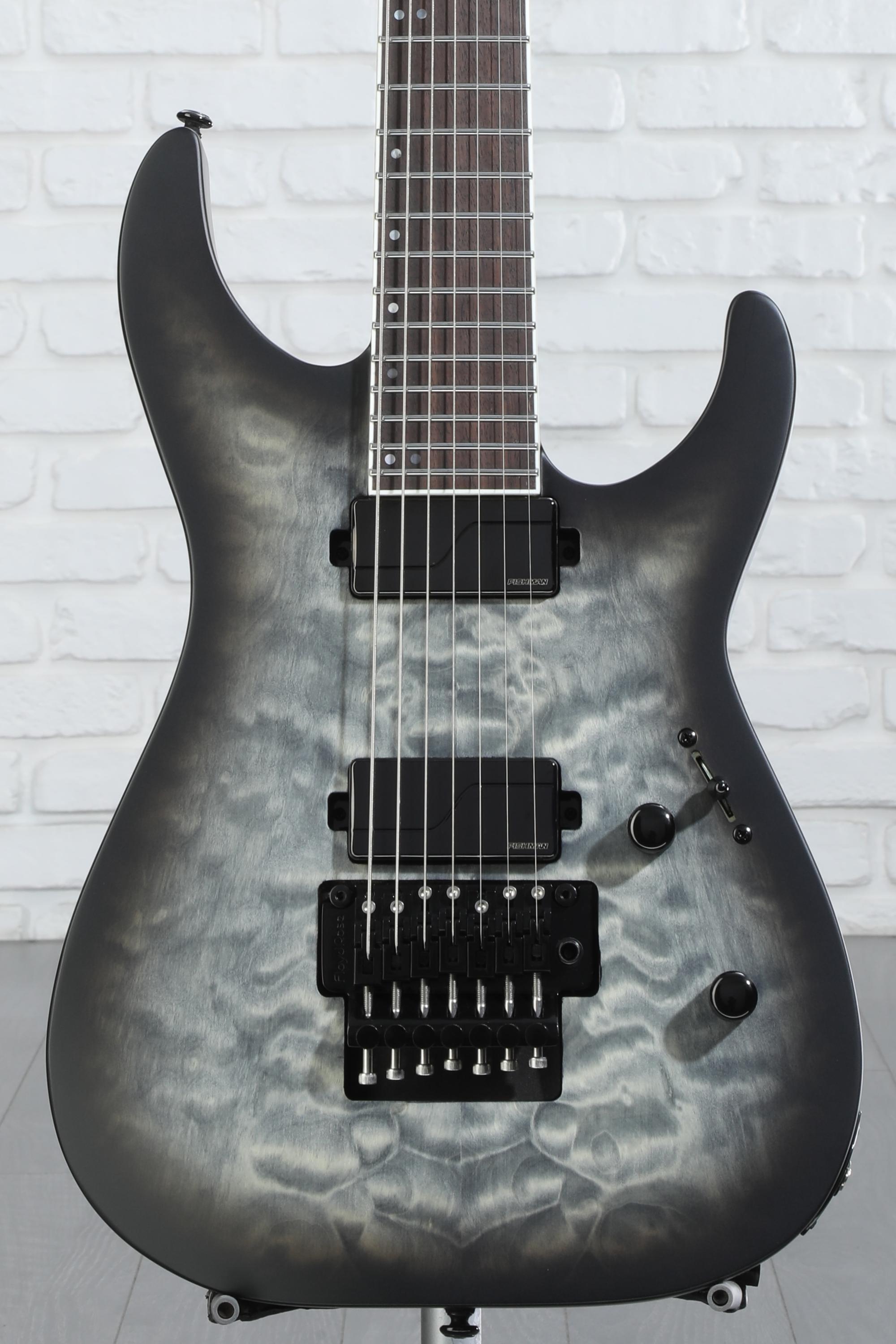 ESP LTD M-1007B 7-string Baritone Electric Guitar - Charcoal Burst ...