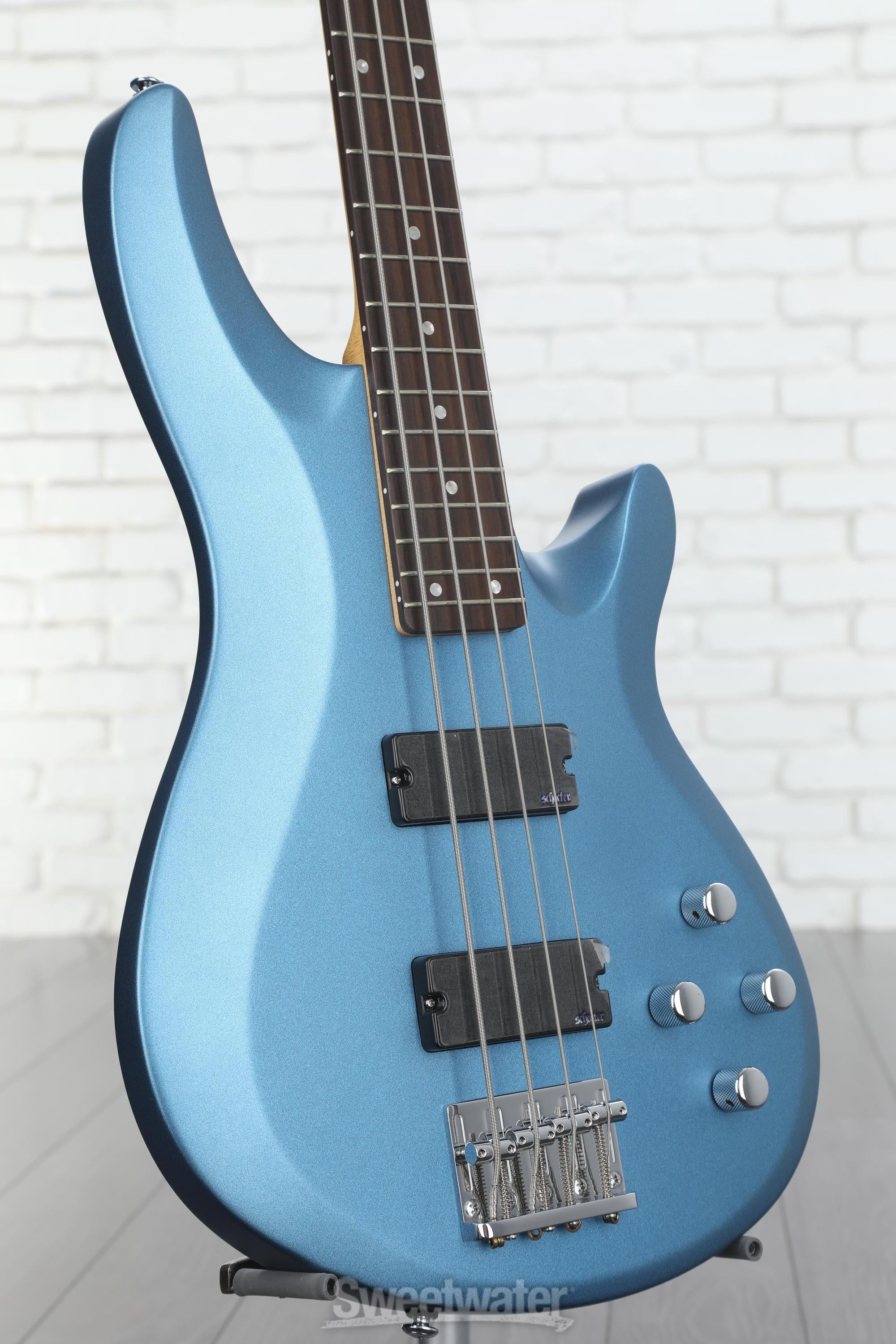 Schecter C-4 Deluxe Bass Guitar - Satin Metallic Blue | Sweetwater
