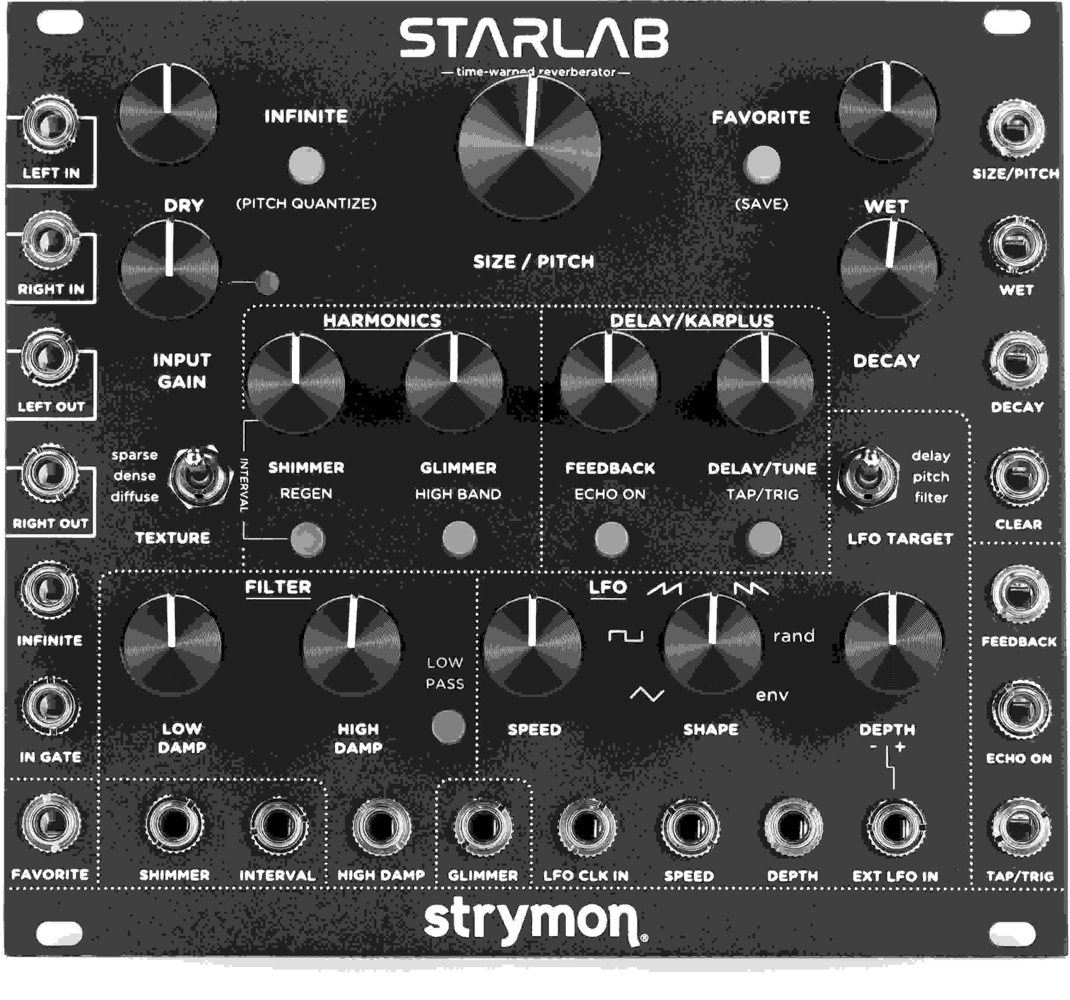 Strymon StarLab Eurorack Time-warped Reverberator Module - Black ...