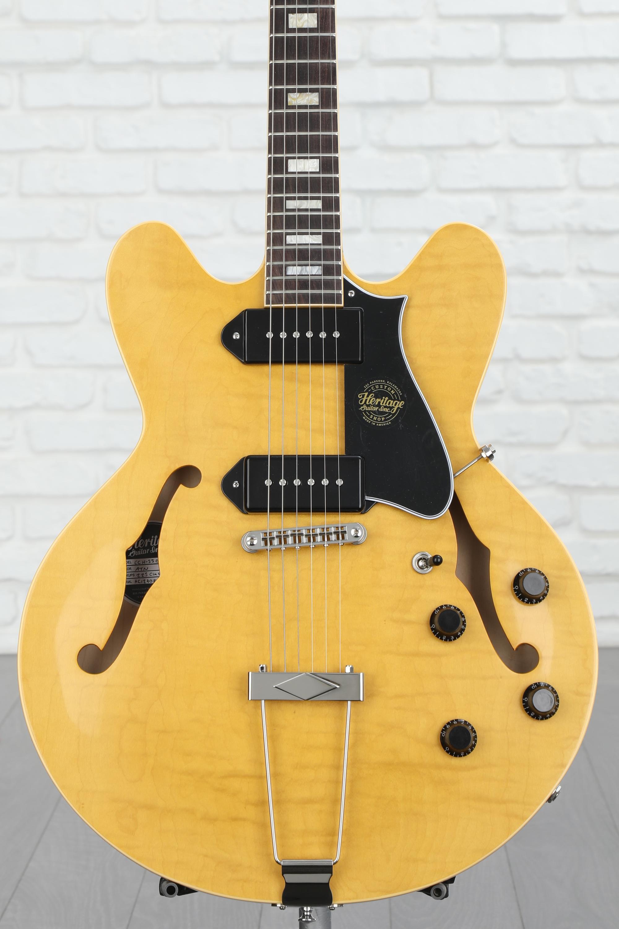 Heritage Custom Core H-530 Hollowbody Electric Guitar - Antique Natural | Sweetwater