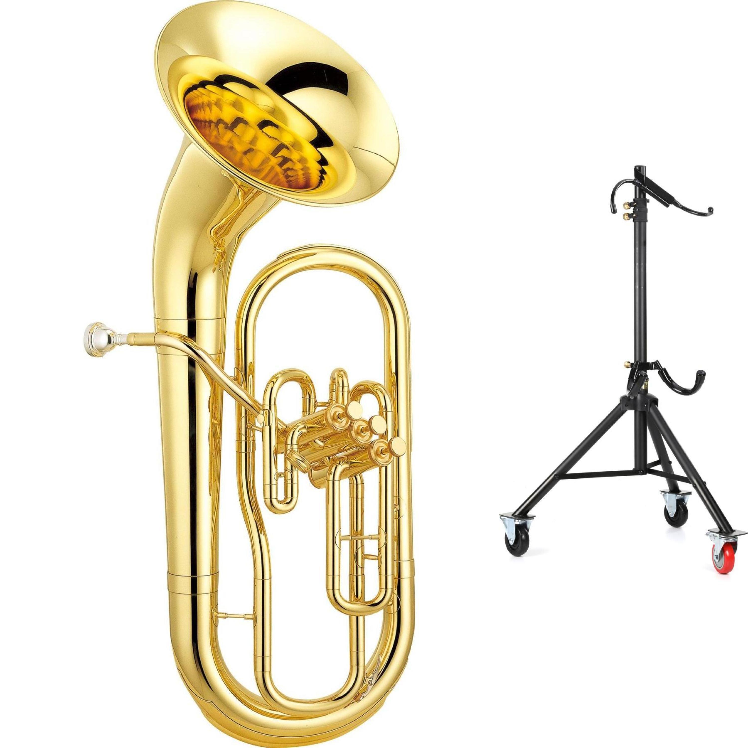 Yamaha YEP-211 Student Euphonium with Front-facing Bell and Stand ...