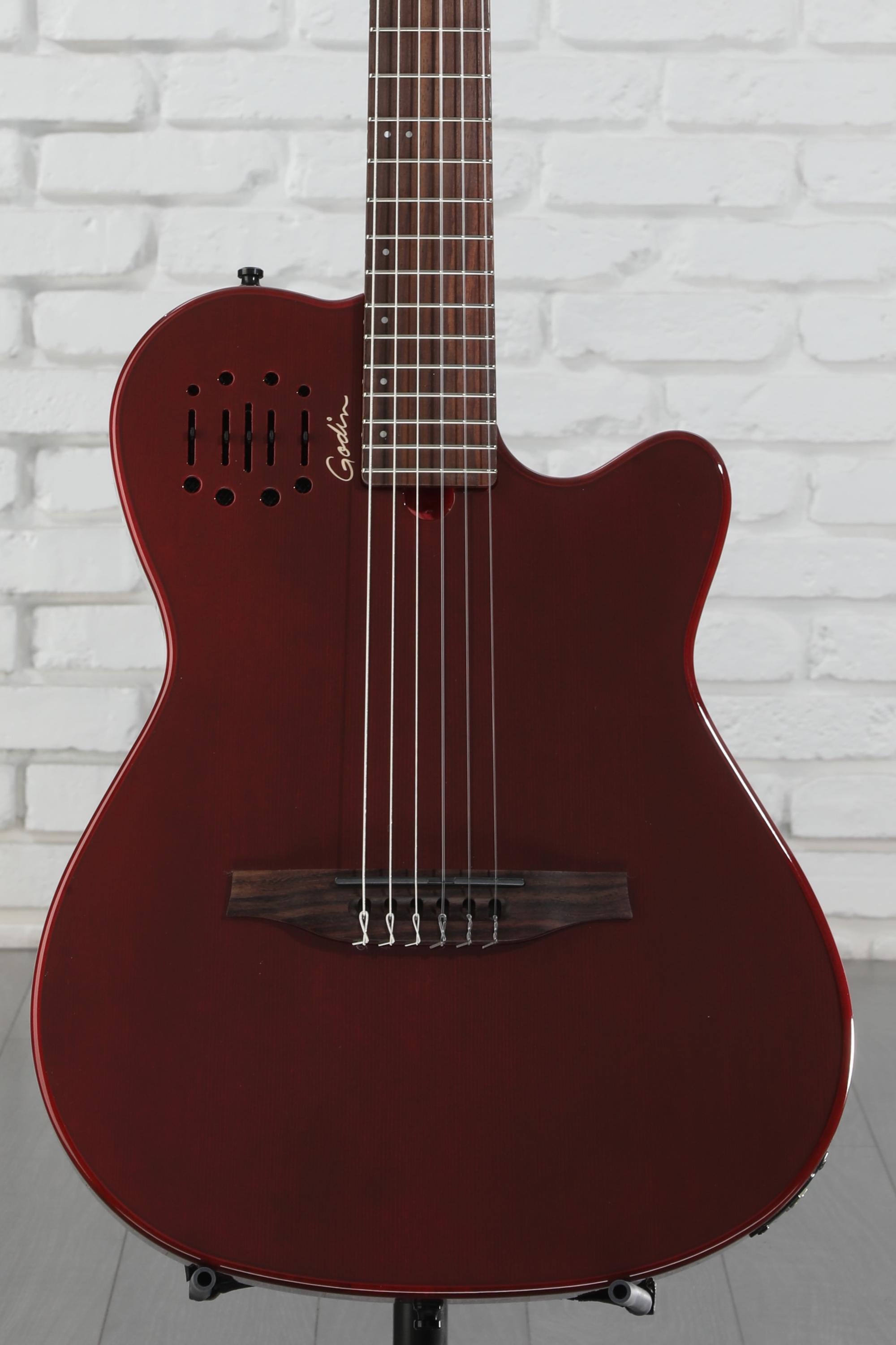 Godin Multiac Mundial Nylon Acoustic-electric Guitar - Aztek Red ...