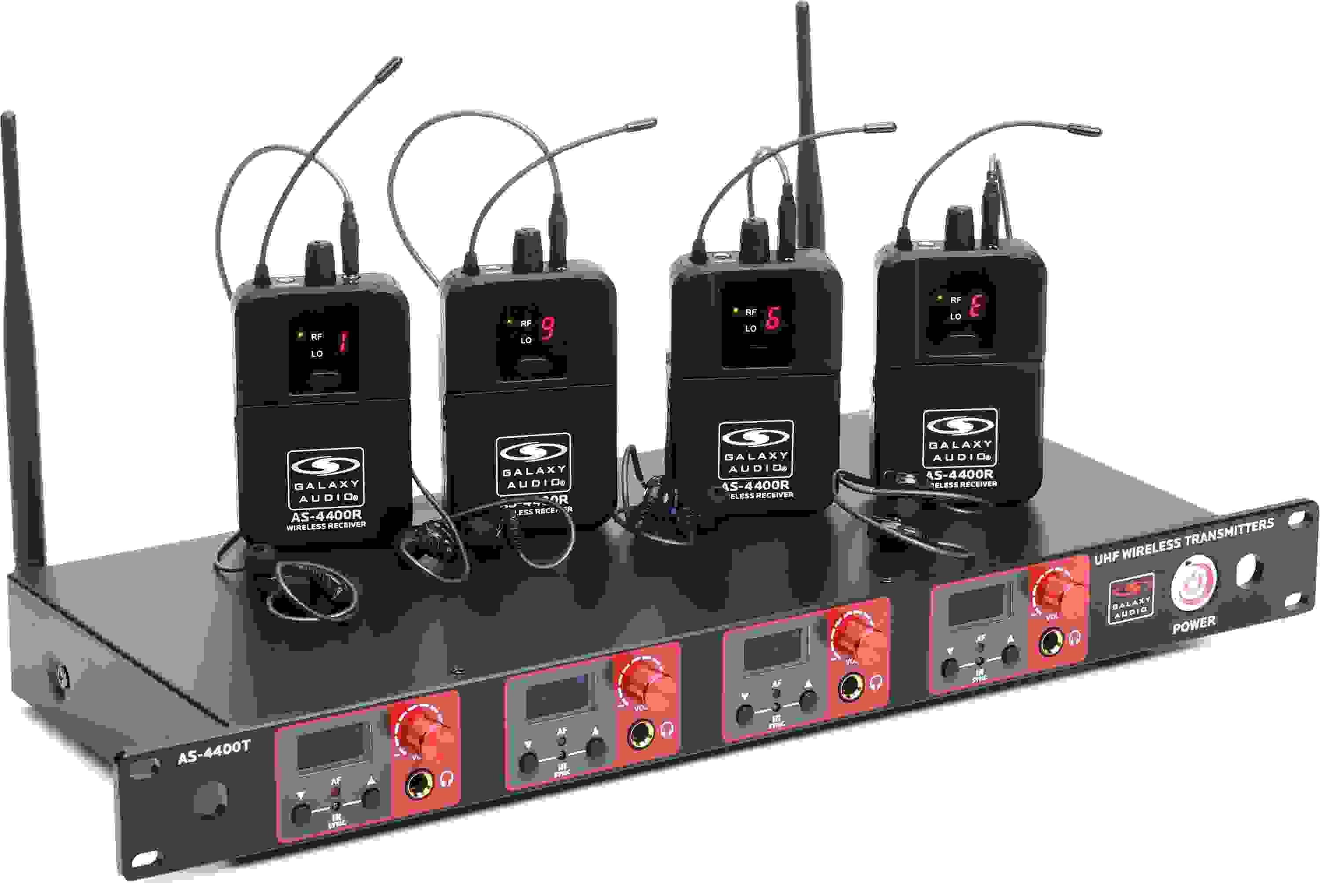Galaxy Audio AS-4400 Quad UHF Wireless In-ear Monitoring System - M3 ...