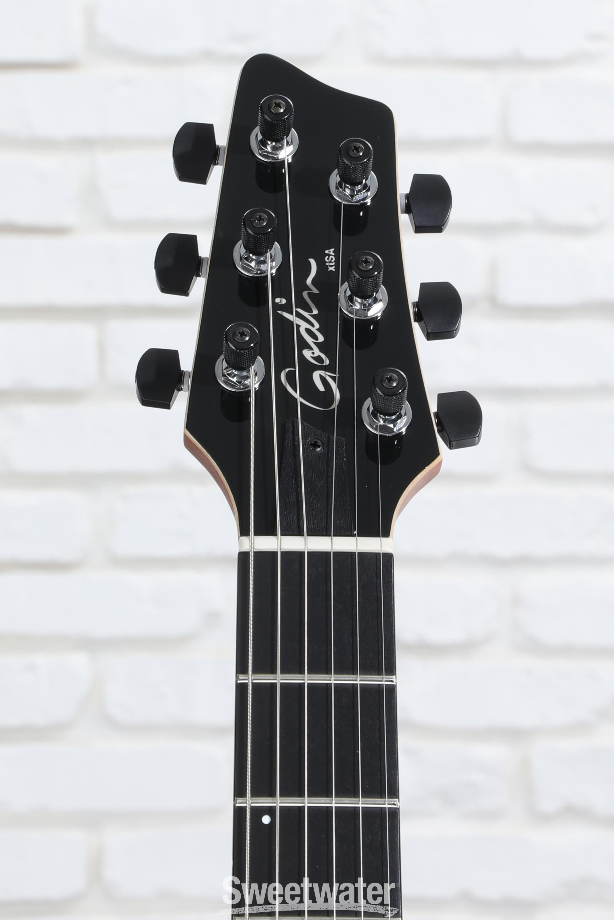 Godin xtSA Multi-Voice Electric Guitar - Trans Black | Sweetwater