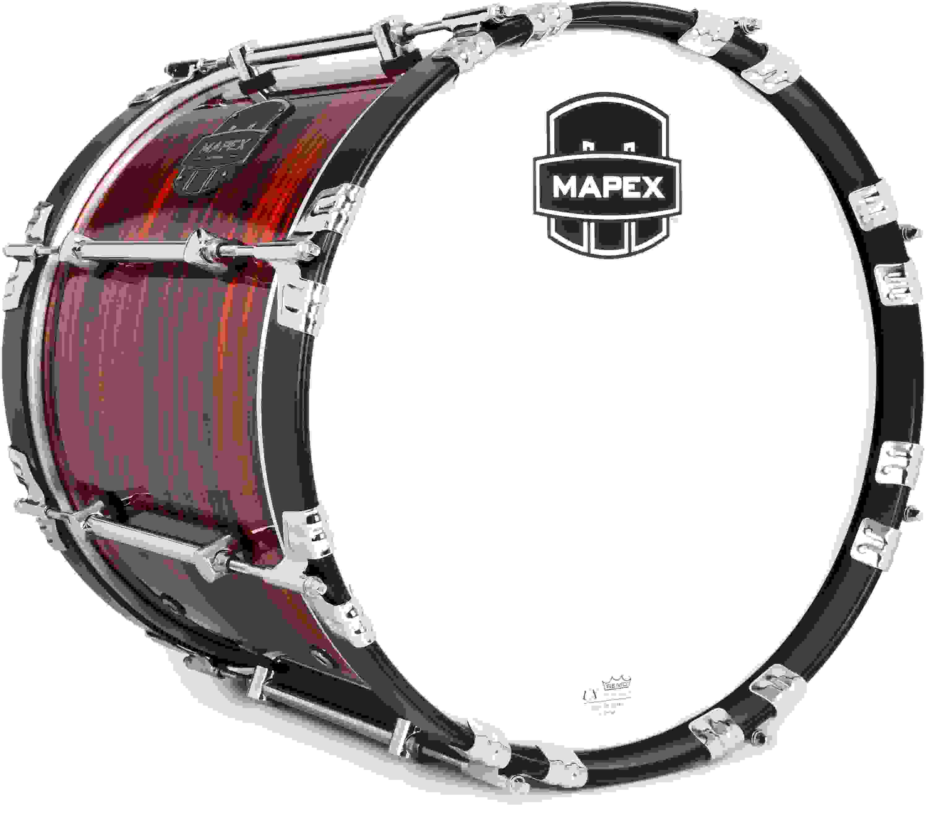 Mapex Quantum Mark II Marching Bass Drum - 14 x 16 inch - Red Ripple | Sweetwater