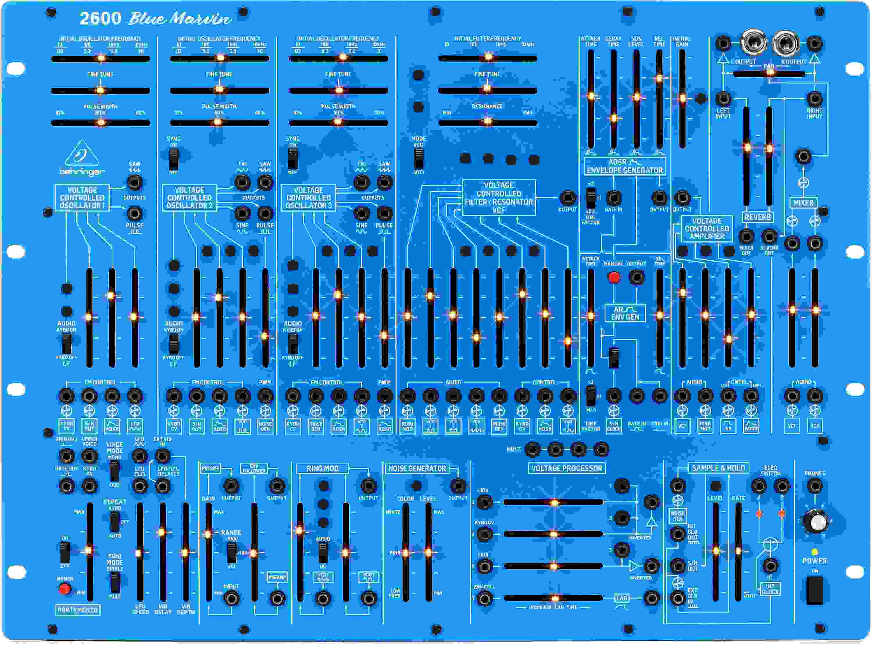 Behringer 2600 Blue Limited-Edition Analog Semi-modular Synthesizer ...
