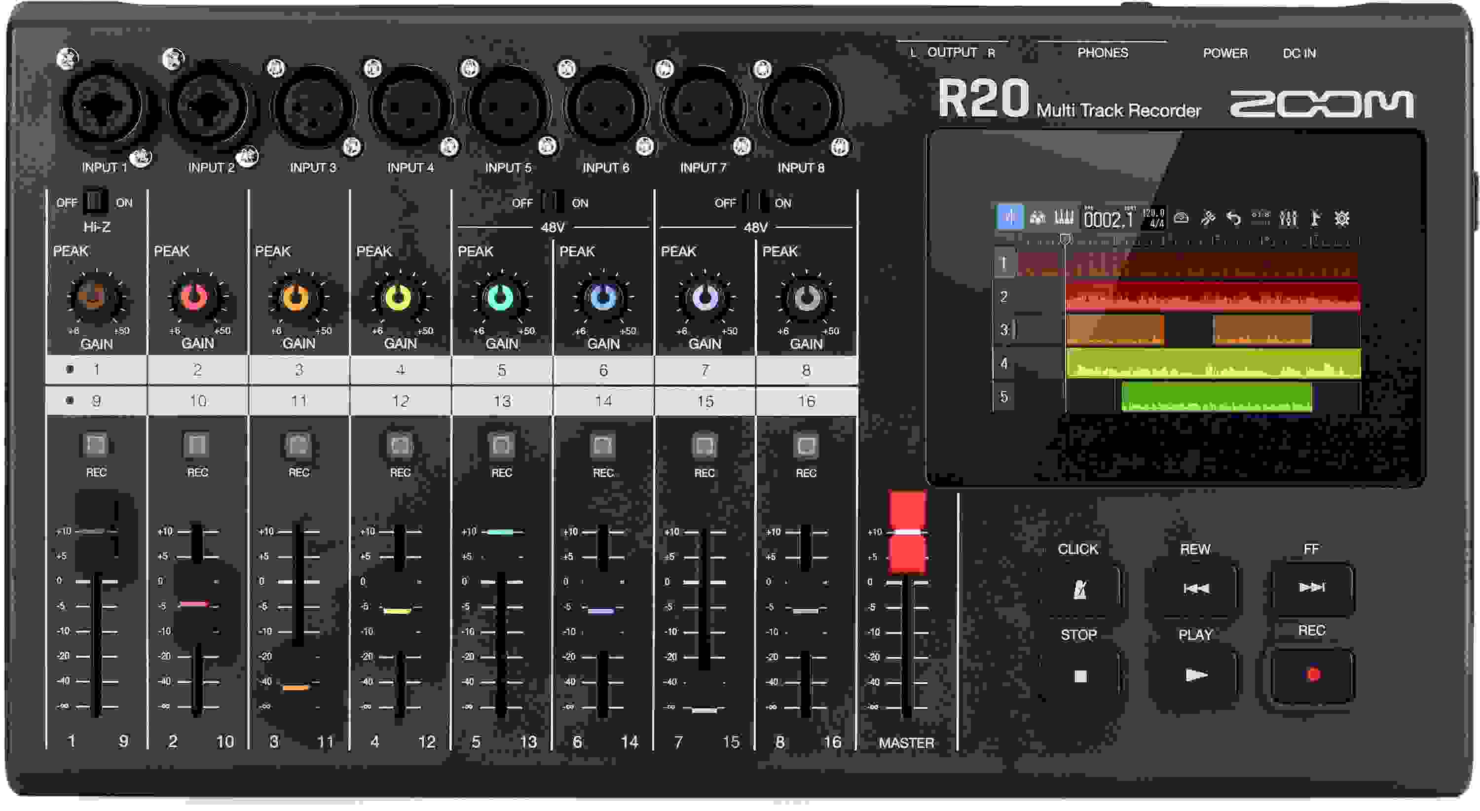 Zoom R20 16-track Recorder / Interface / Controller Workstation | Sweetwater
