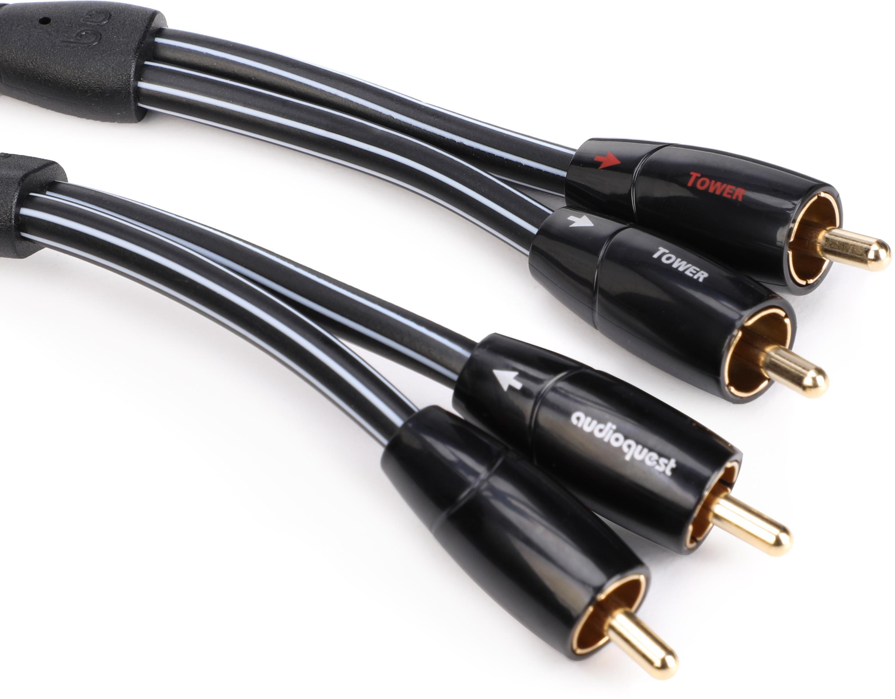 AudioQuest Tower 2x Male RCA to 2x Male RCA Analog Audio Interconnect ...