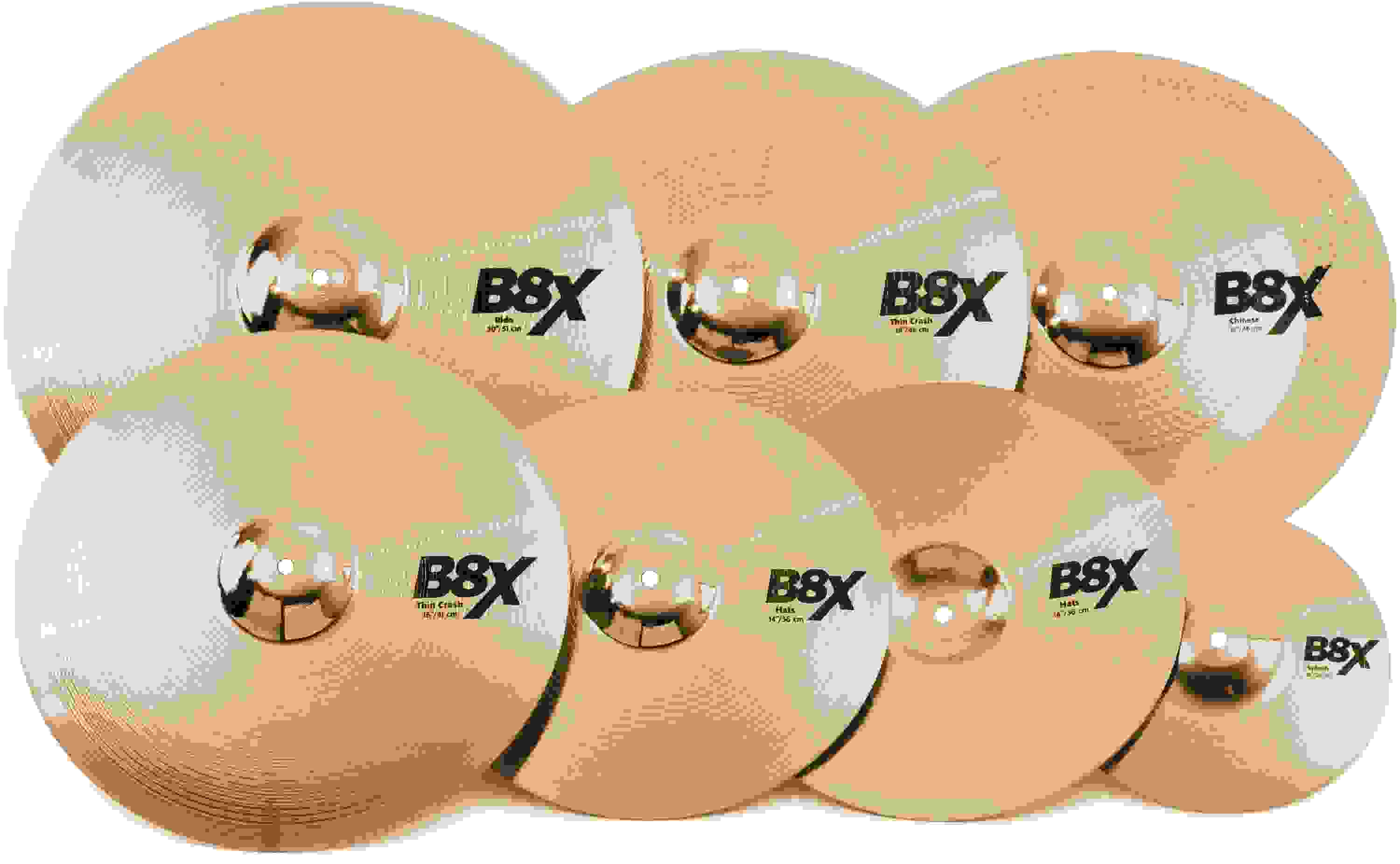 Sabian B8X Complete Cymbal Set - 10/14/16/18/18/20 inch | Sweetwater