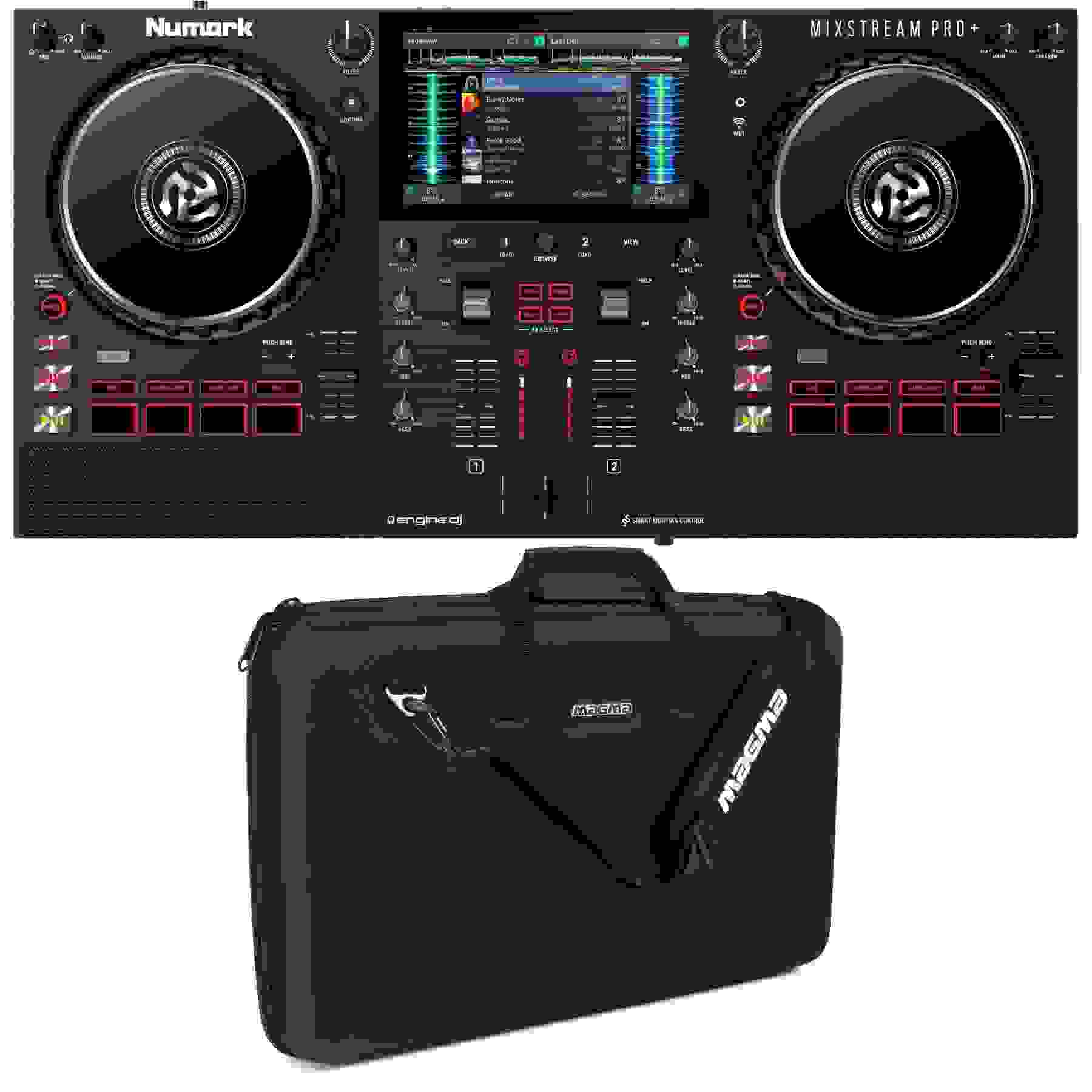Numark Mixstream Pro + 2-deck Standalone DJ Controller with Case ...